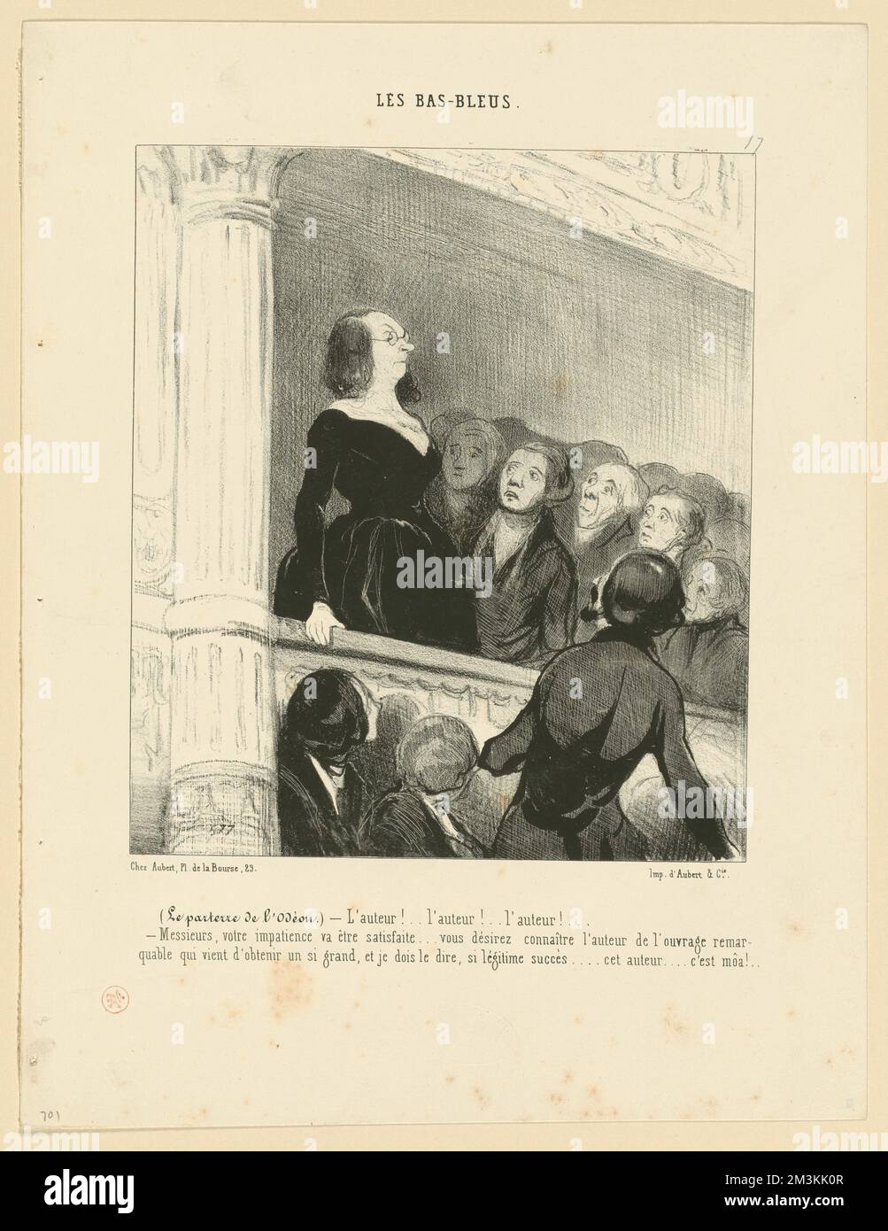 Le parterre de l'Odéon. L'Auteur!.... Honoré Daumier (1808-1879 ...