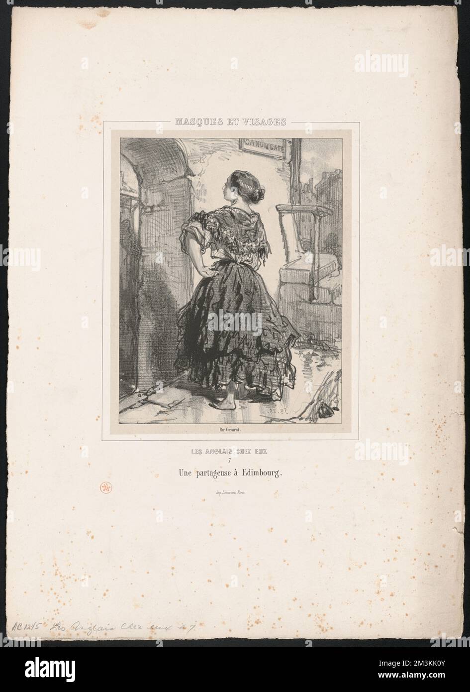 Un partageuse à Édimbourg ,. Paul Gavarni (1804-1866). Lithographs and ...