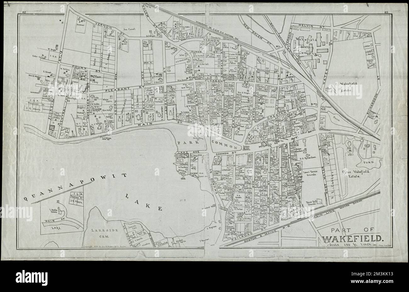 Part of Wakefield [Massachusetts] ,. Lucius Beebe Memorial Library ...