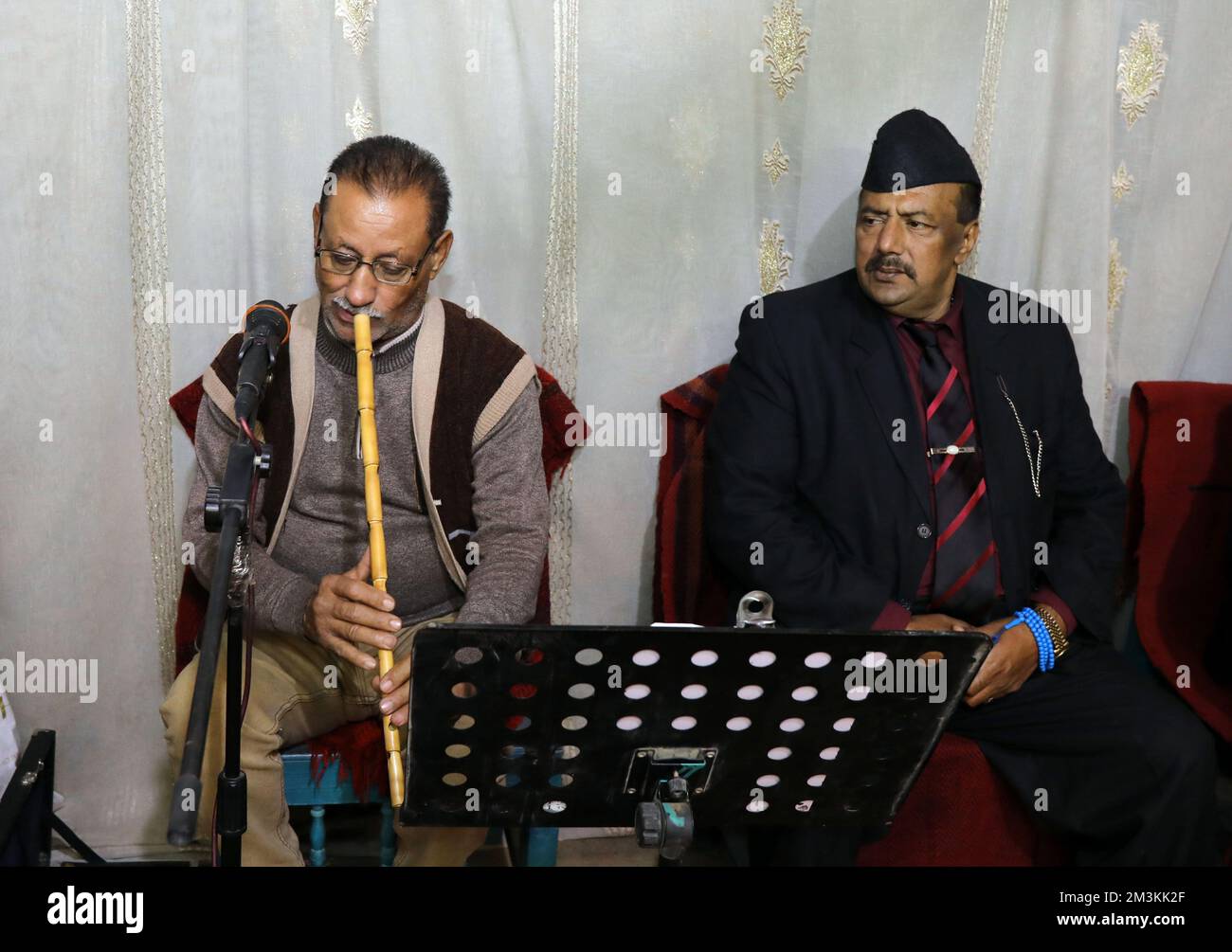 Baghdad, Iraq. 9th Dec, 2022. Musicians perform during a concert of the ...