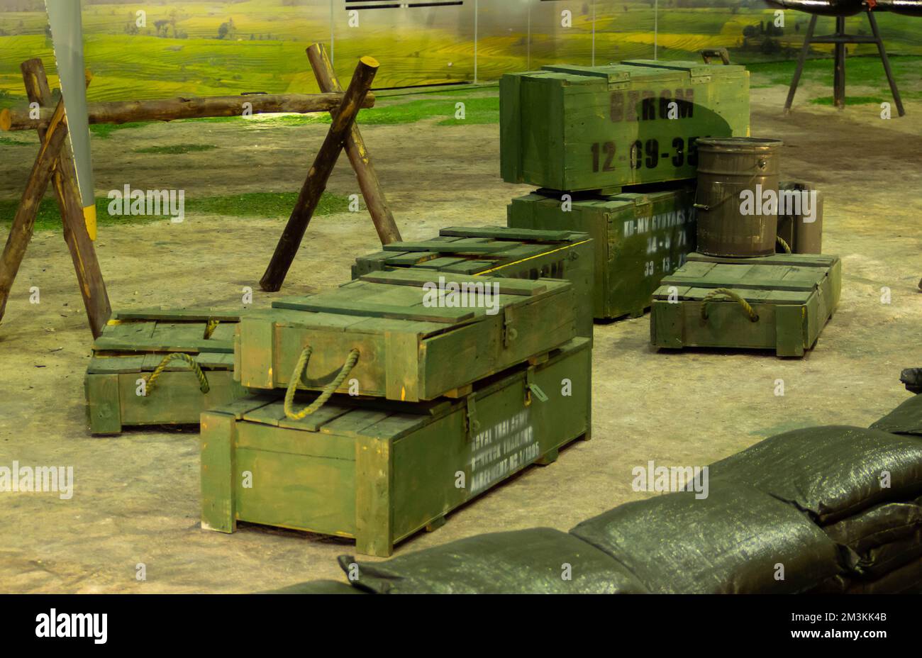 Military equipment boxes and luggage Stock Photo - Alamy