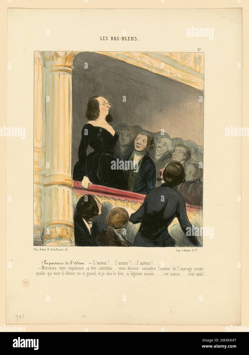Le parterre de l'Odéon. L'Auteur!.... Honoré Daumier (1808-1879 ...