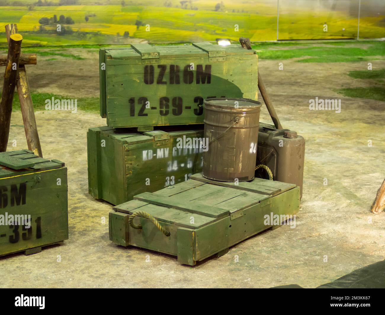 Military equipment boxes and luggage Stock Photo - Alamy
