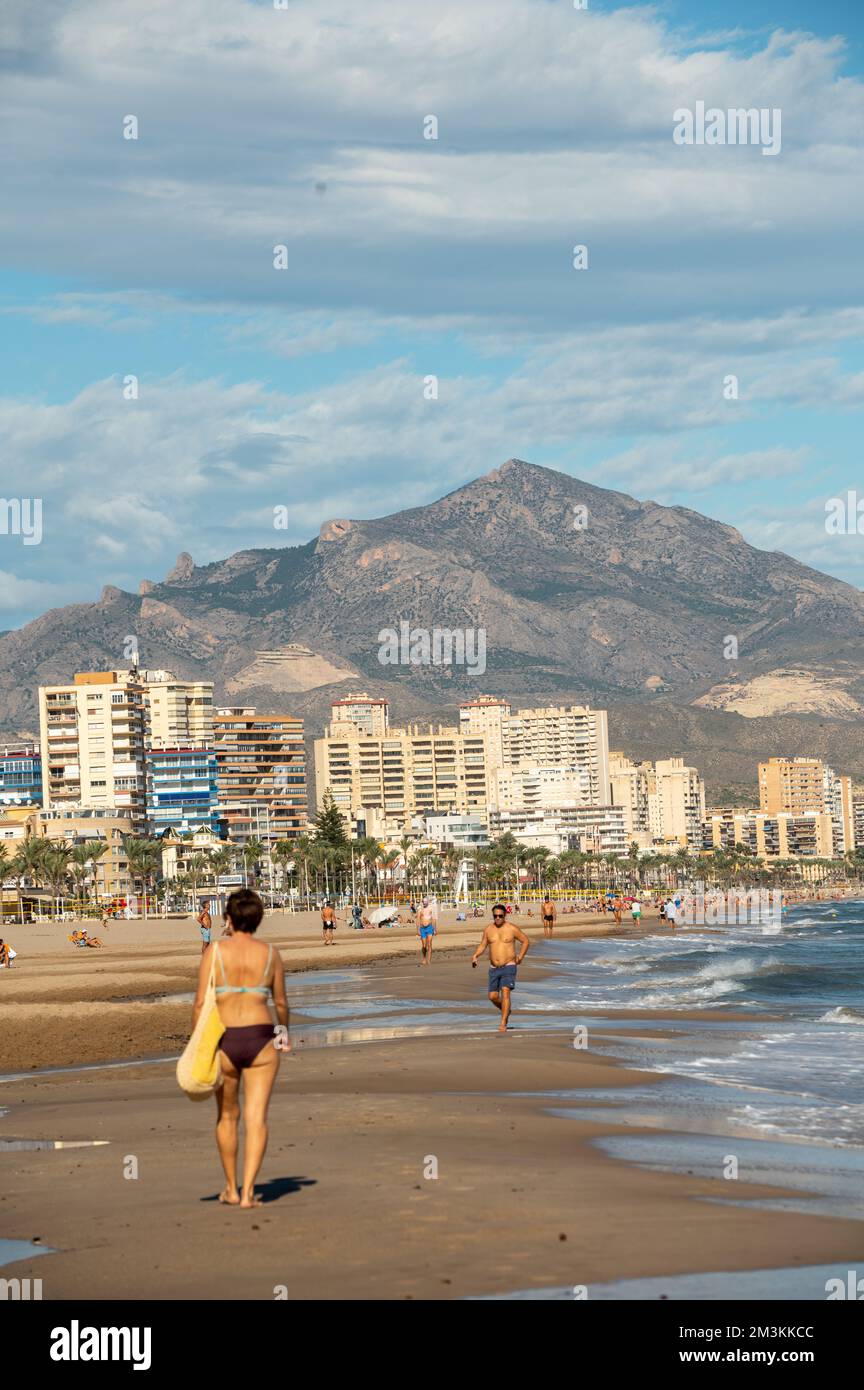 Alicante, Spain : 2022 November 17 : People walking on the San Juan ...