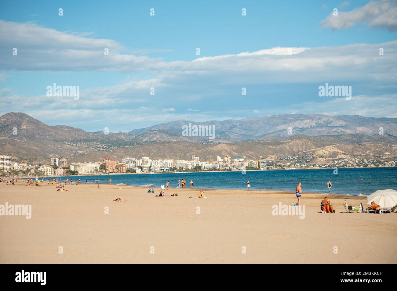 Alicante, Spain : 2022 November 17 : People on the San Juan beach in ...