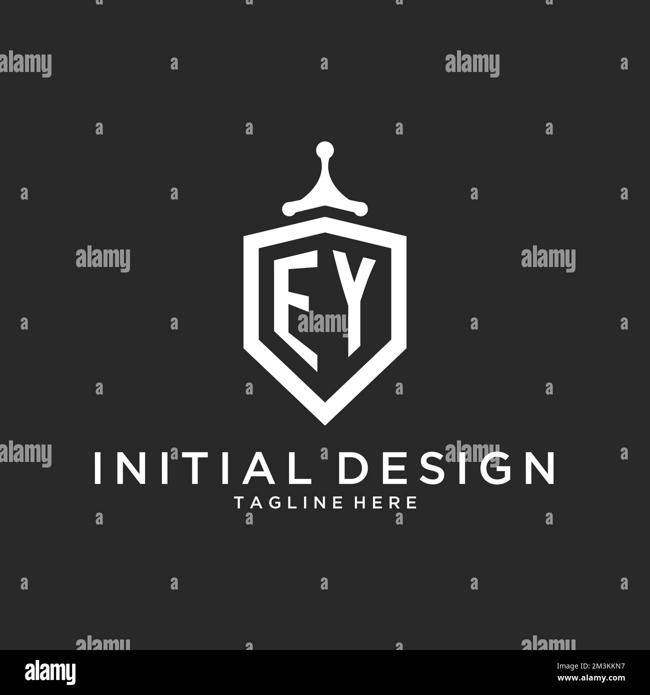 EY monogram logo initial with shield guard shape design ideas Stock Vector Image & Art - Alamy