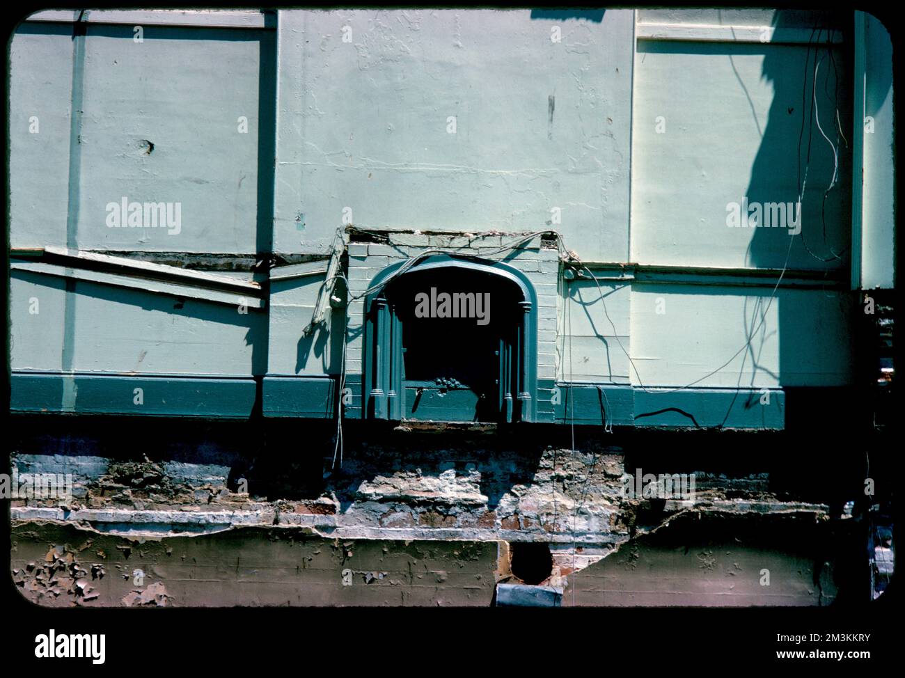 Partly destroyed wall , Walls, Building deterioration. Edmund L ...