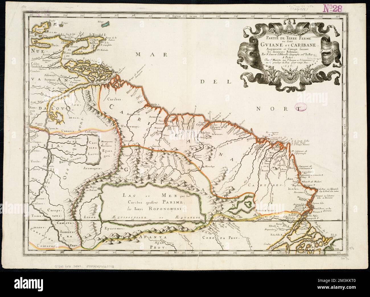 Partie de Terre Ferme ou sont Guiane et Caribane , Guiana, Maps, Early ...