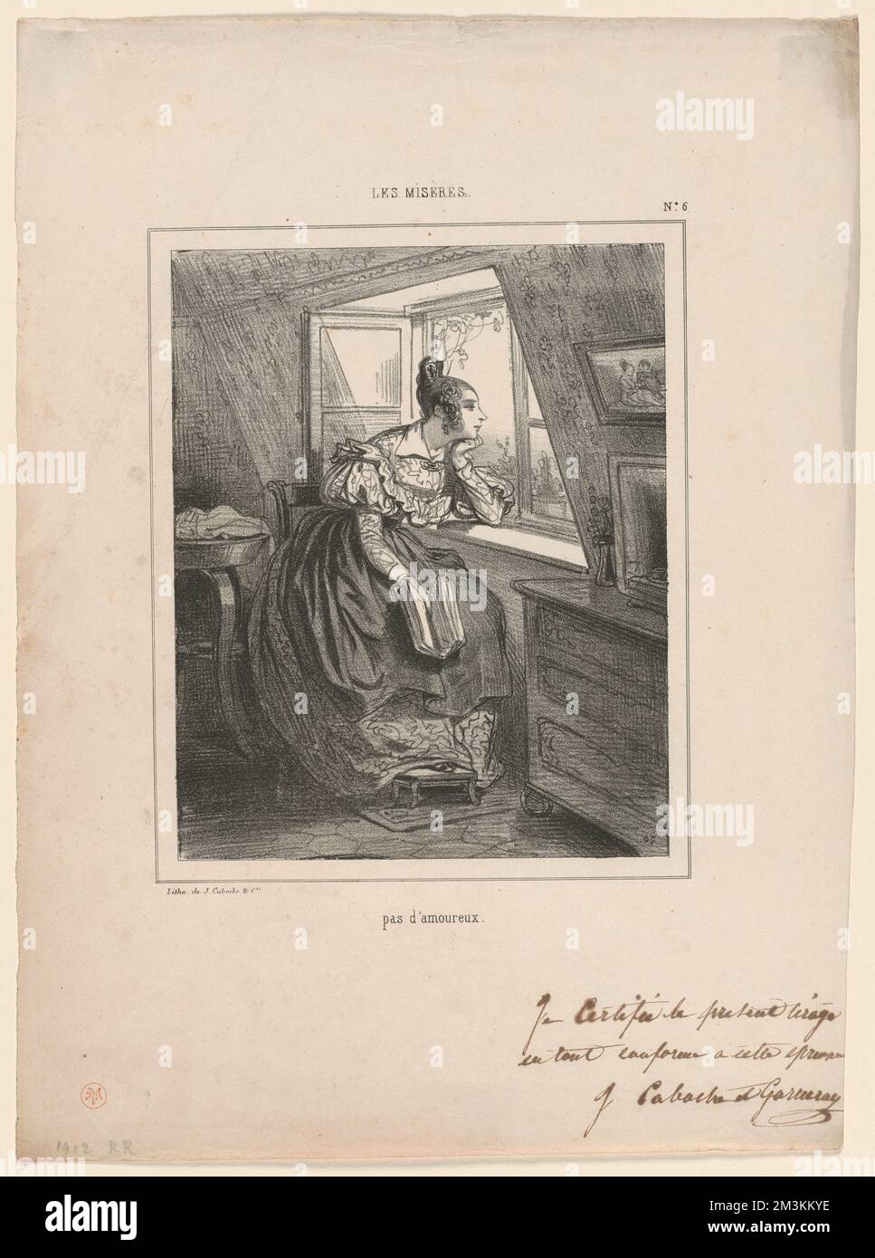 Pas d'amoureux ,. Paul Gavarni (1804-1866). Lithographs and Other Works ...