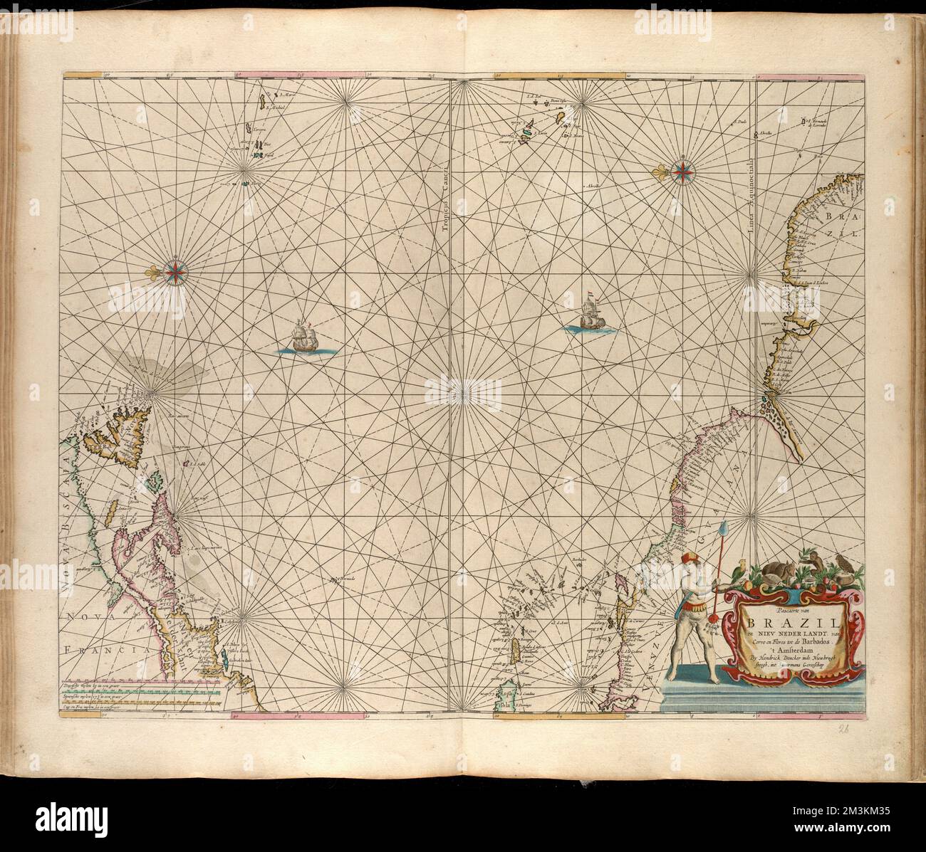 Pascaerte van Brazil en Nieu Nederlandt, van Corvo en Flores tot de ...