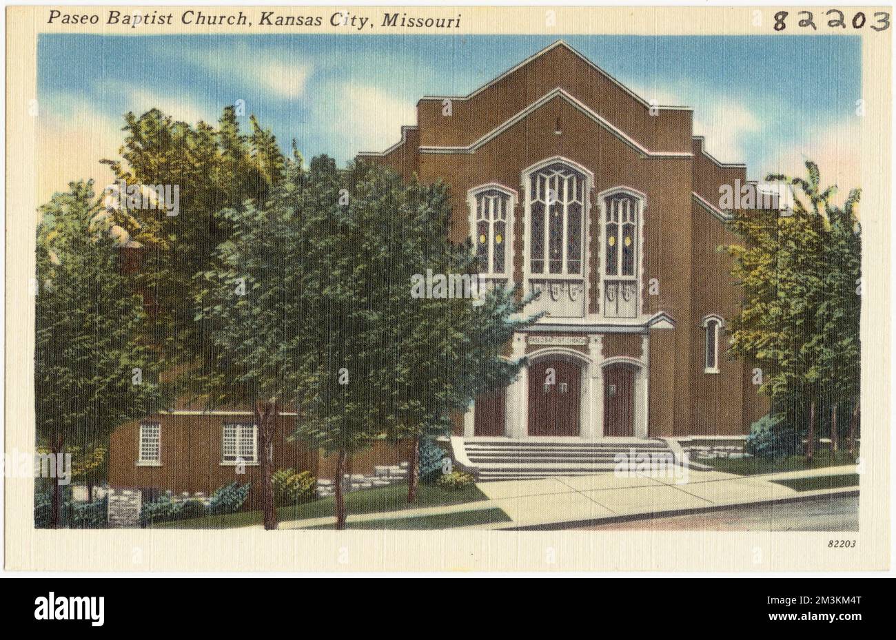 Paseo Baptist Church, Kansas City, Missouri , Churches, Tichnor Brothers Collection, postcards ...