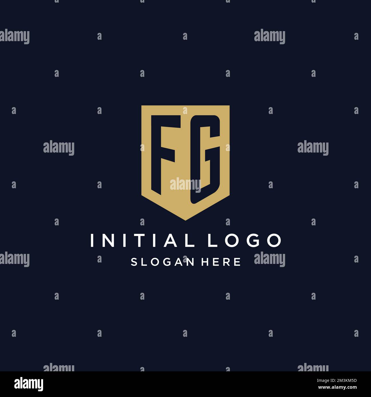 FG monogram initials logo design with shield icon template Stock Vector Image & Art - Alamy