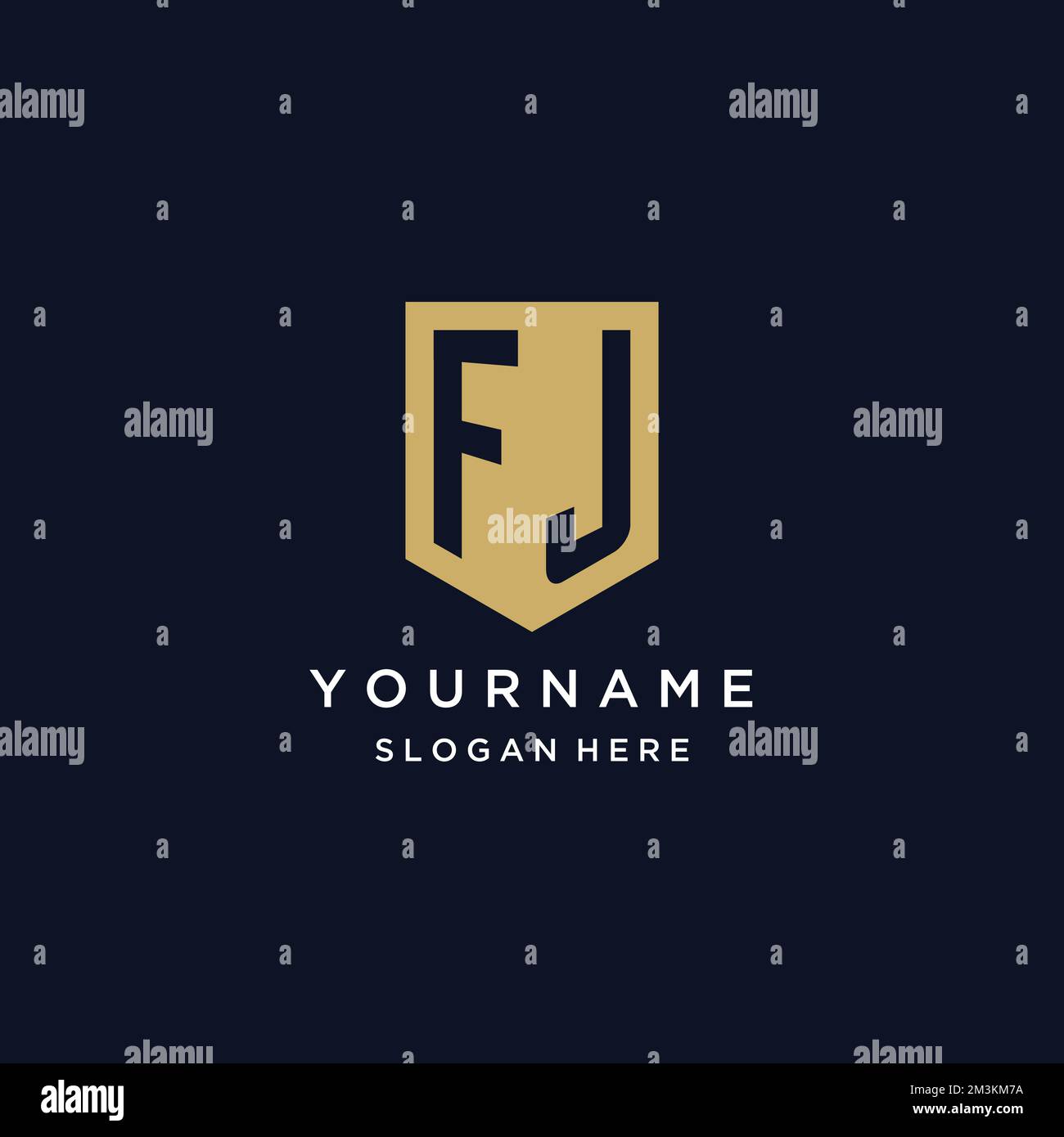 FJ monogram initials logo design with shield icon template Stock Vector Image & Art - Alamy