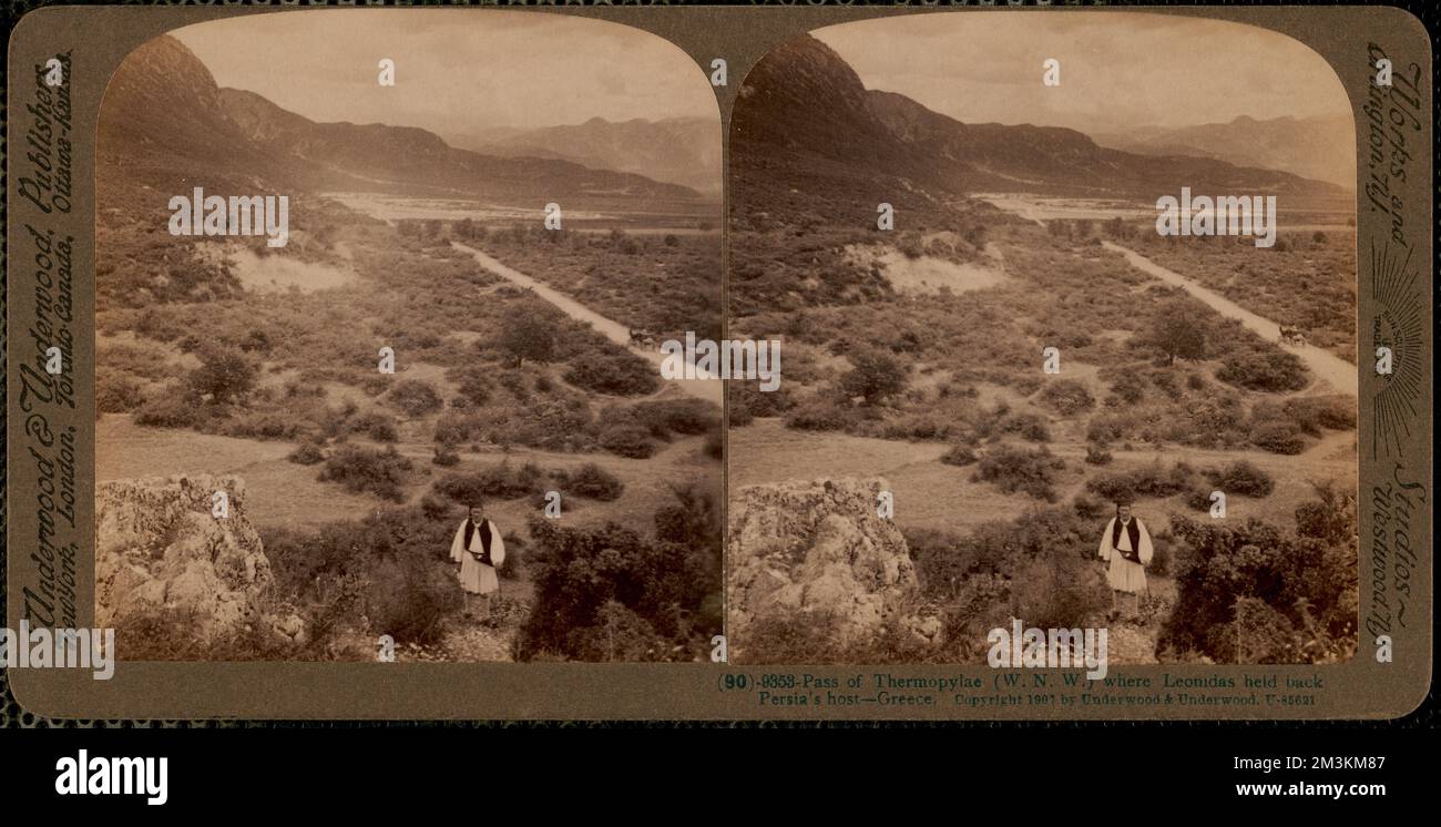 Pass of Thermopylae (W.N.W.) where Leonidas held back Persia's host ...