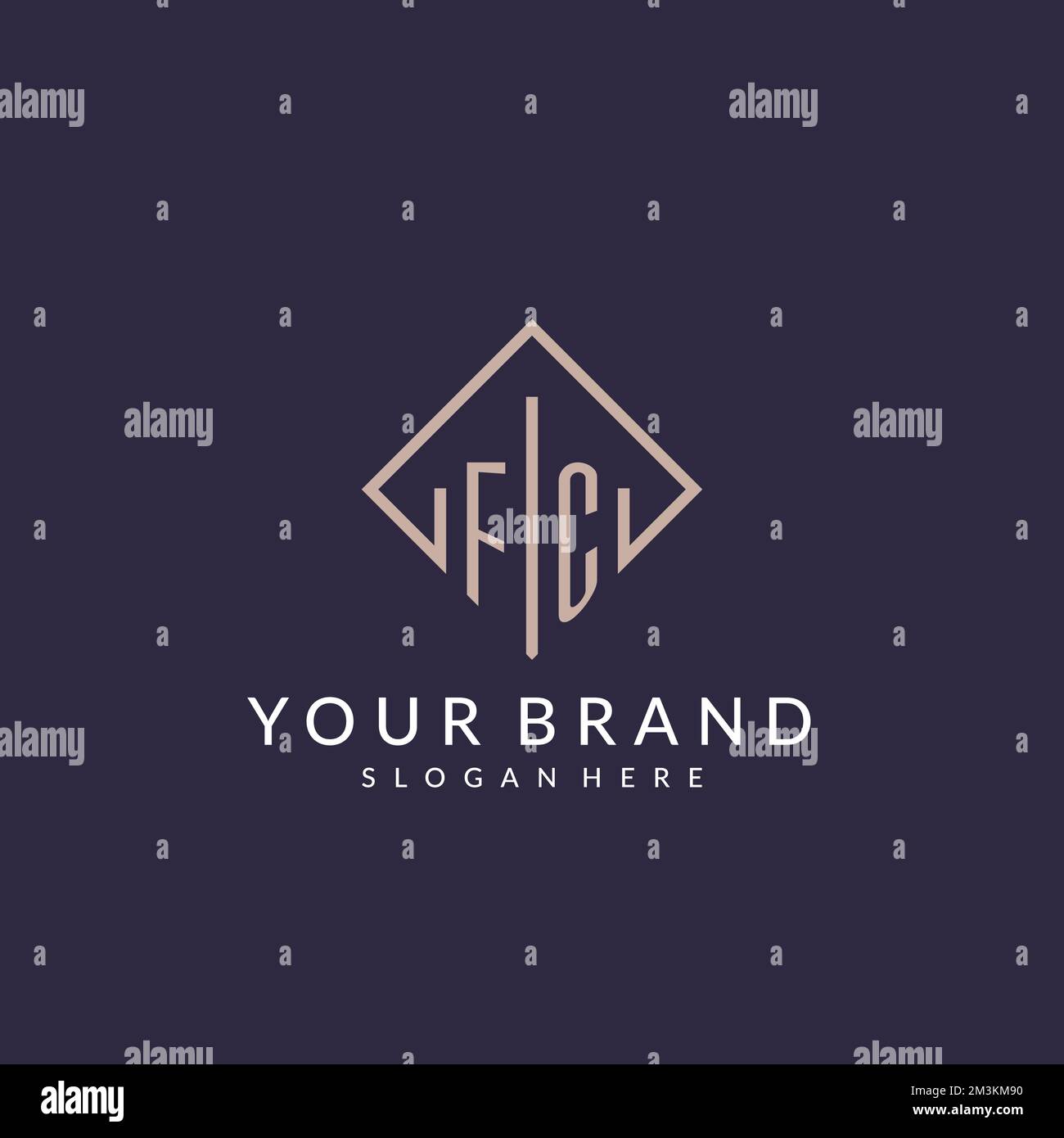 FC initial monogram logo with rectangle style design ideas Stock Vector Image & Art - Alamy