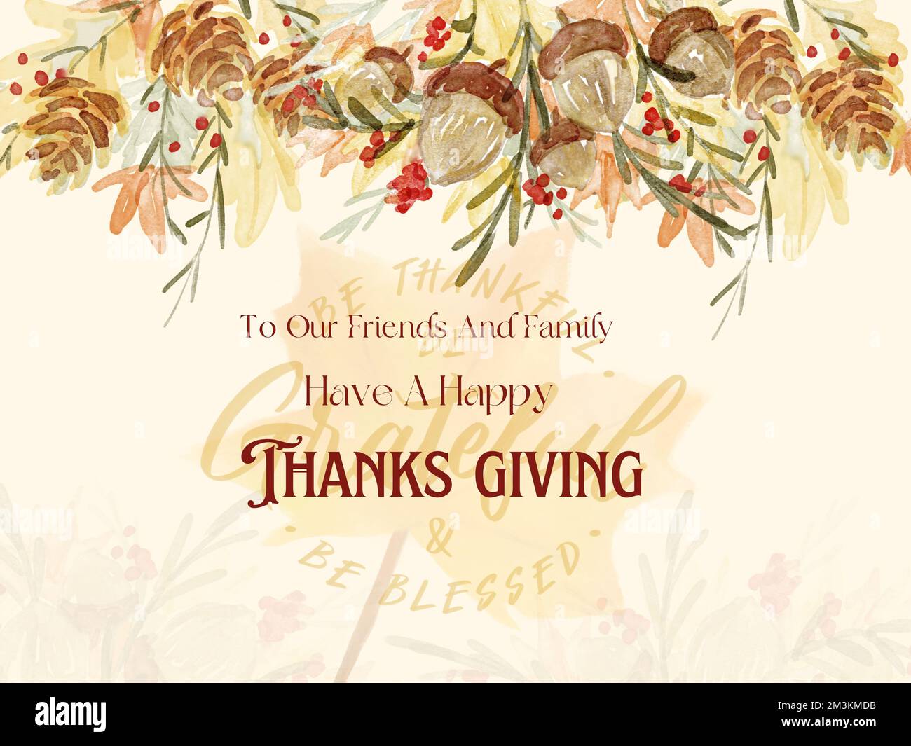 Thanks Giving Greetings Stock Photo - Alamy