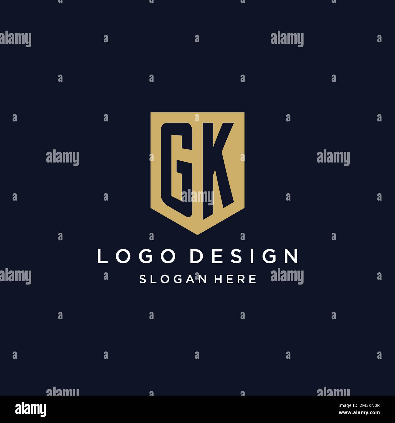 GK monogram initials logo design with shield icon template Stock Vector Image & Art - Alamy