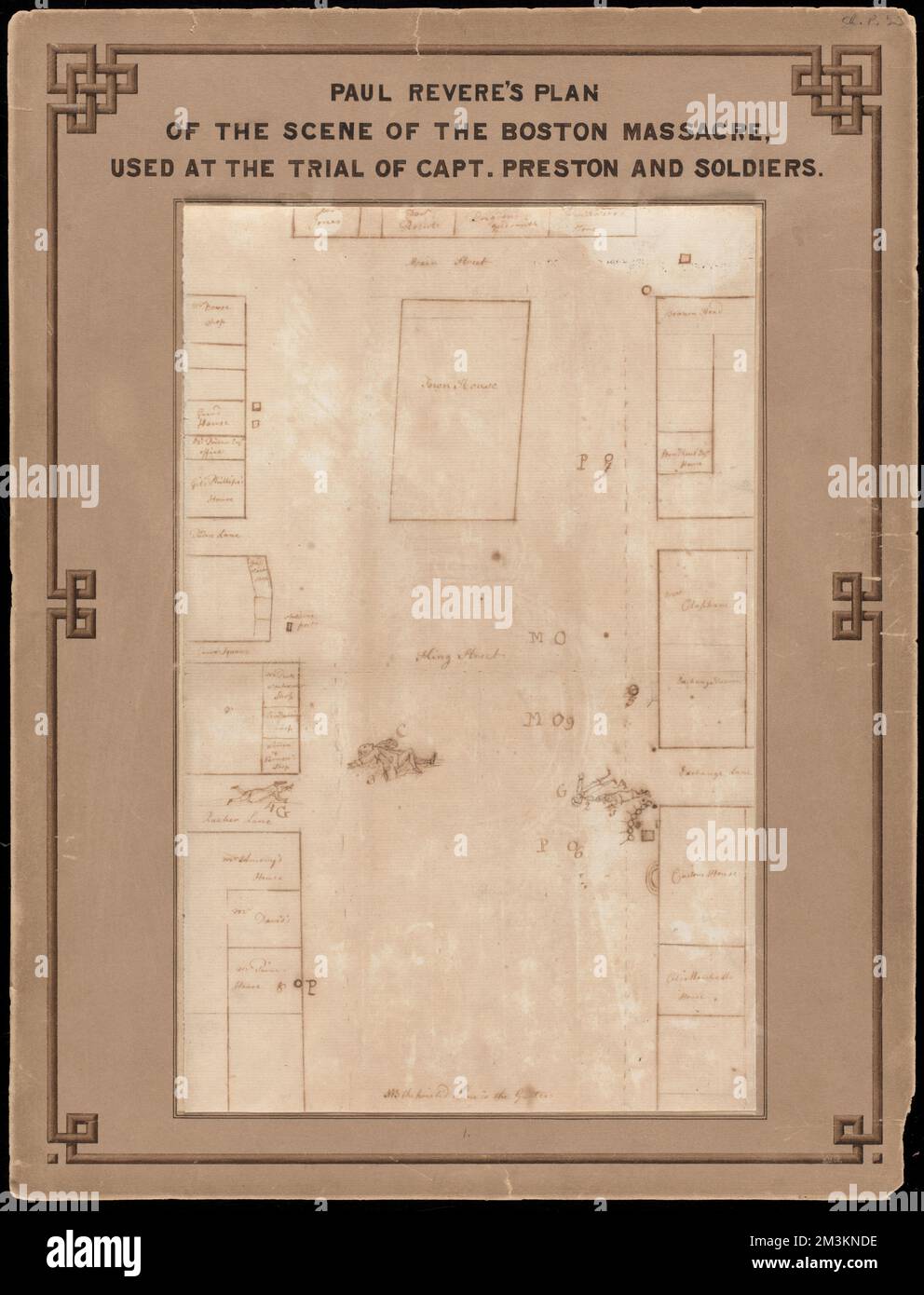 Paul Revere's plan of the scene of the Boston Massacre : used at the ...