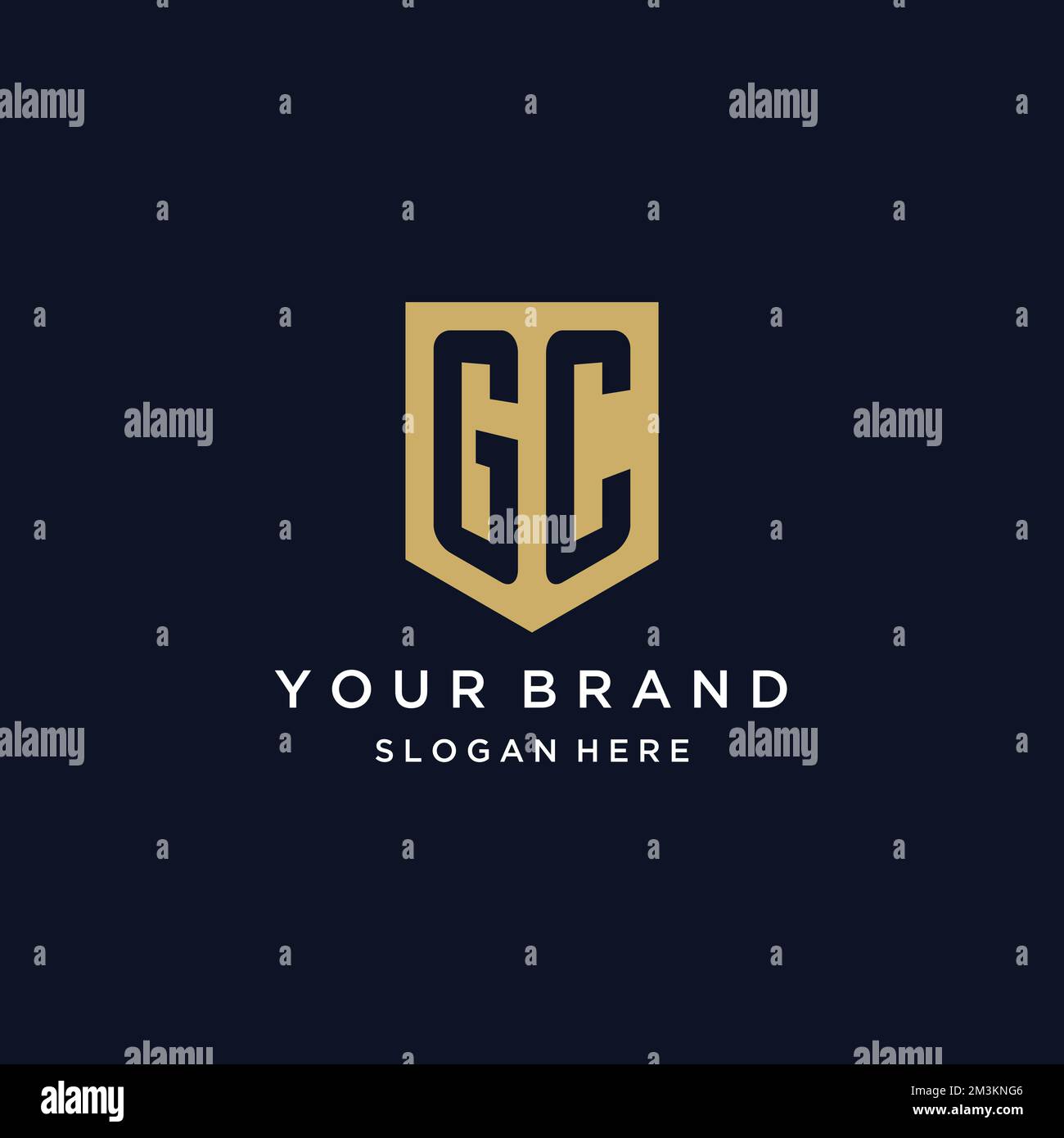 GC monogram initials logo design with shield icon template Stock Vector Image & Art - Alamy