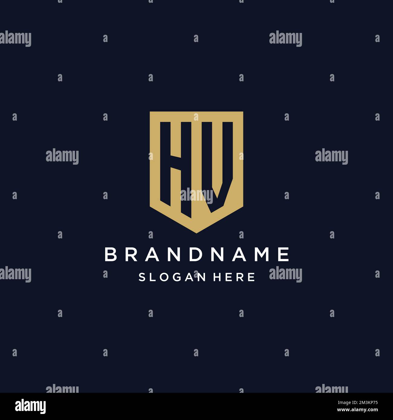 HV monogram initials logo design with shield icon template Stock Vector Image & Art - Alamy