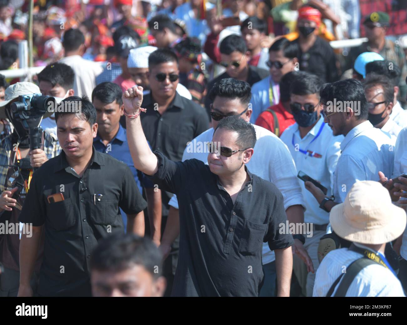 Tripura royal scion and president of the regional party "Tipra Motha ...