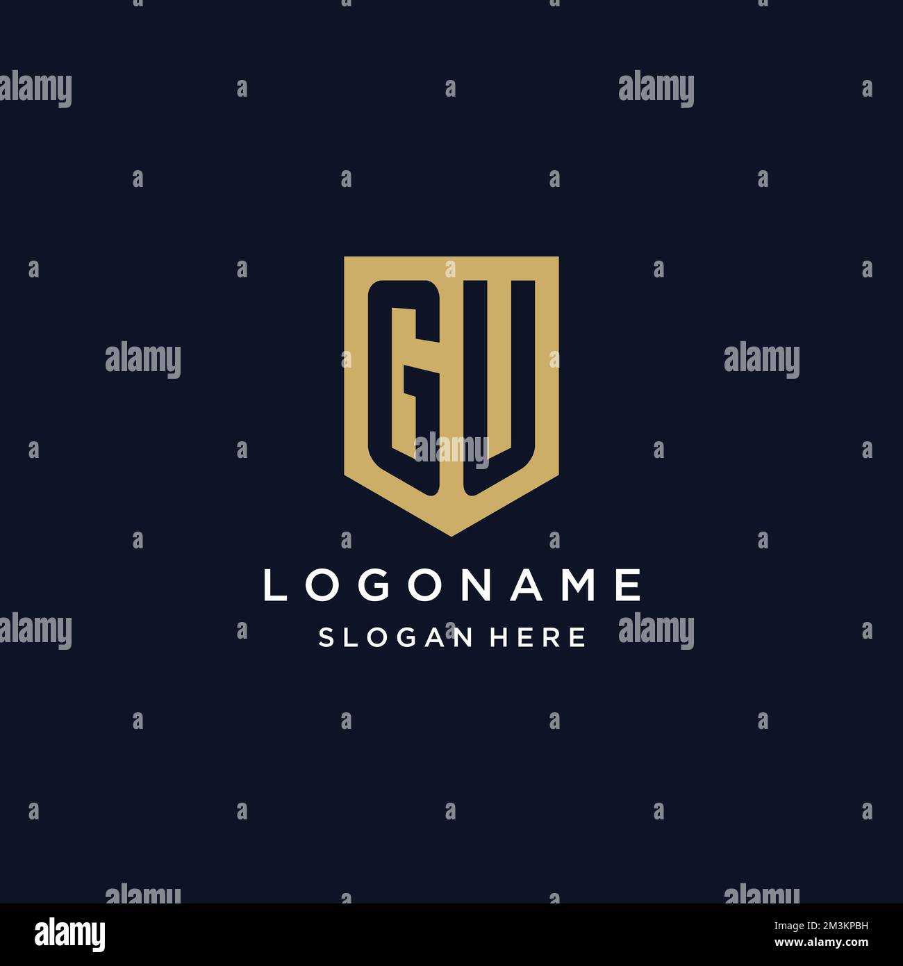GU monogram initials logo design with shield icon template Stock Vector Image & Art - Alamy