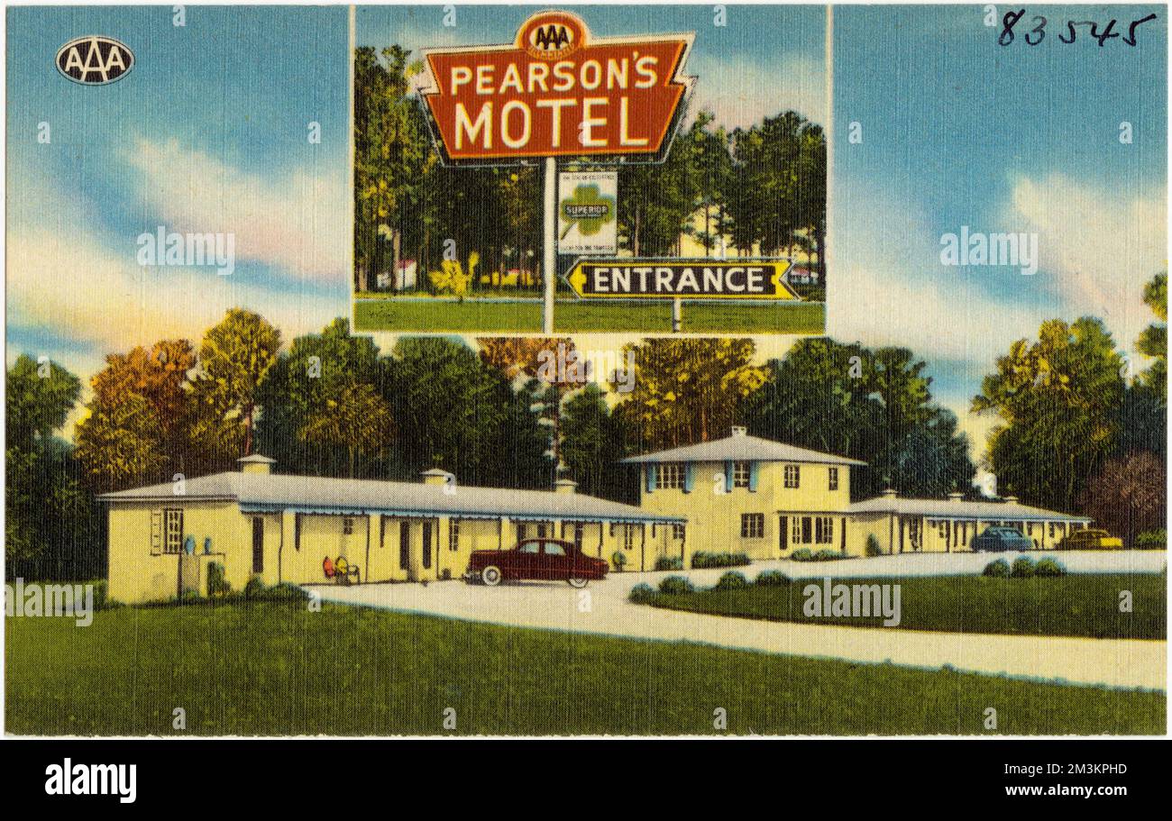 Pearson's Motel , Motels, Tichnor Brothers Collection, postcards of the ...