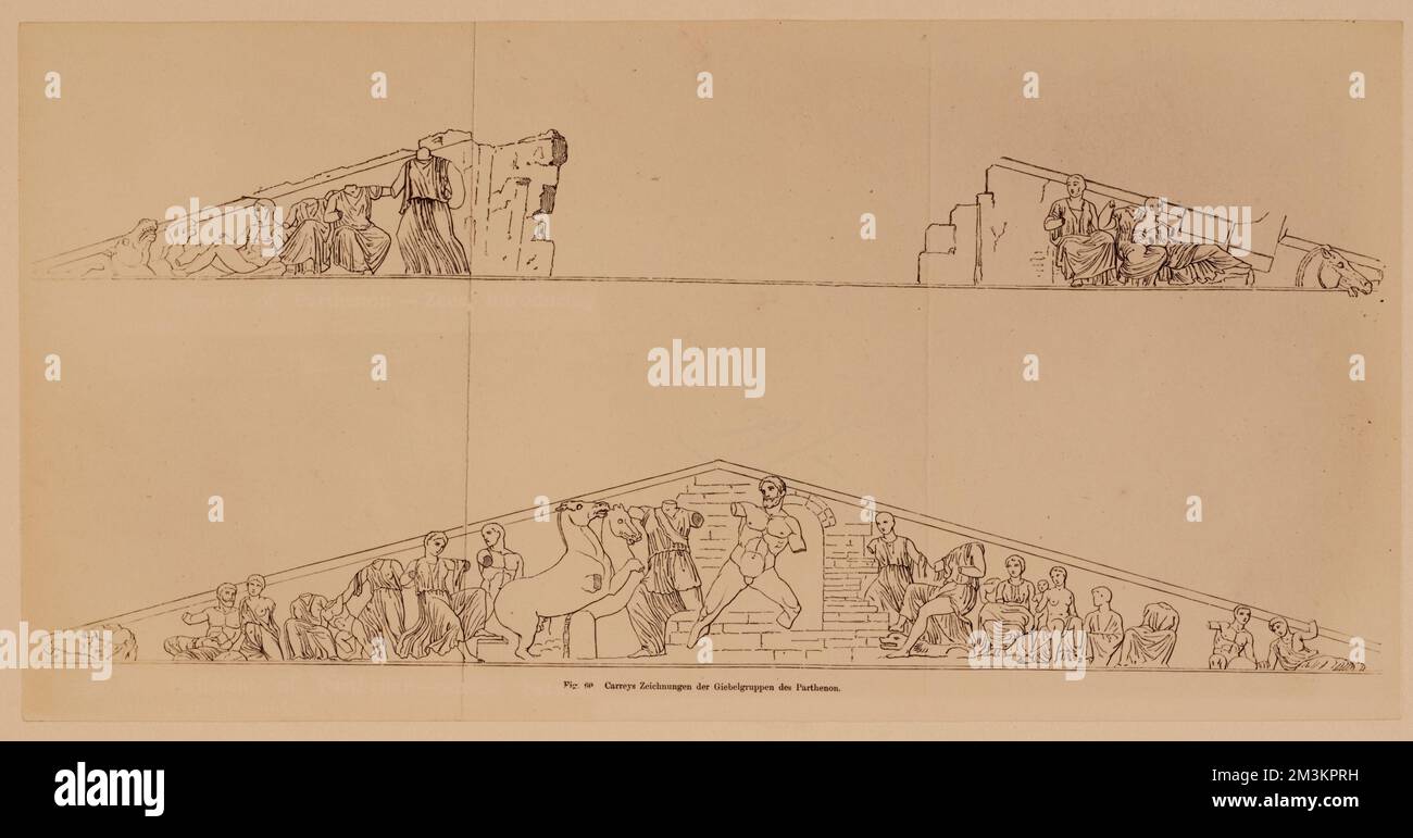 Pediment of Parthenon , Antiquities, Friezes Entablature components ...