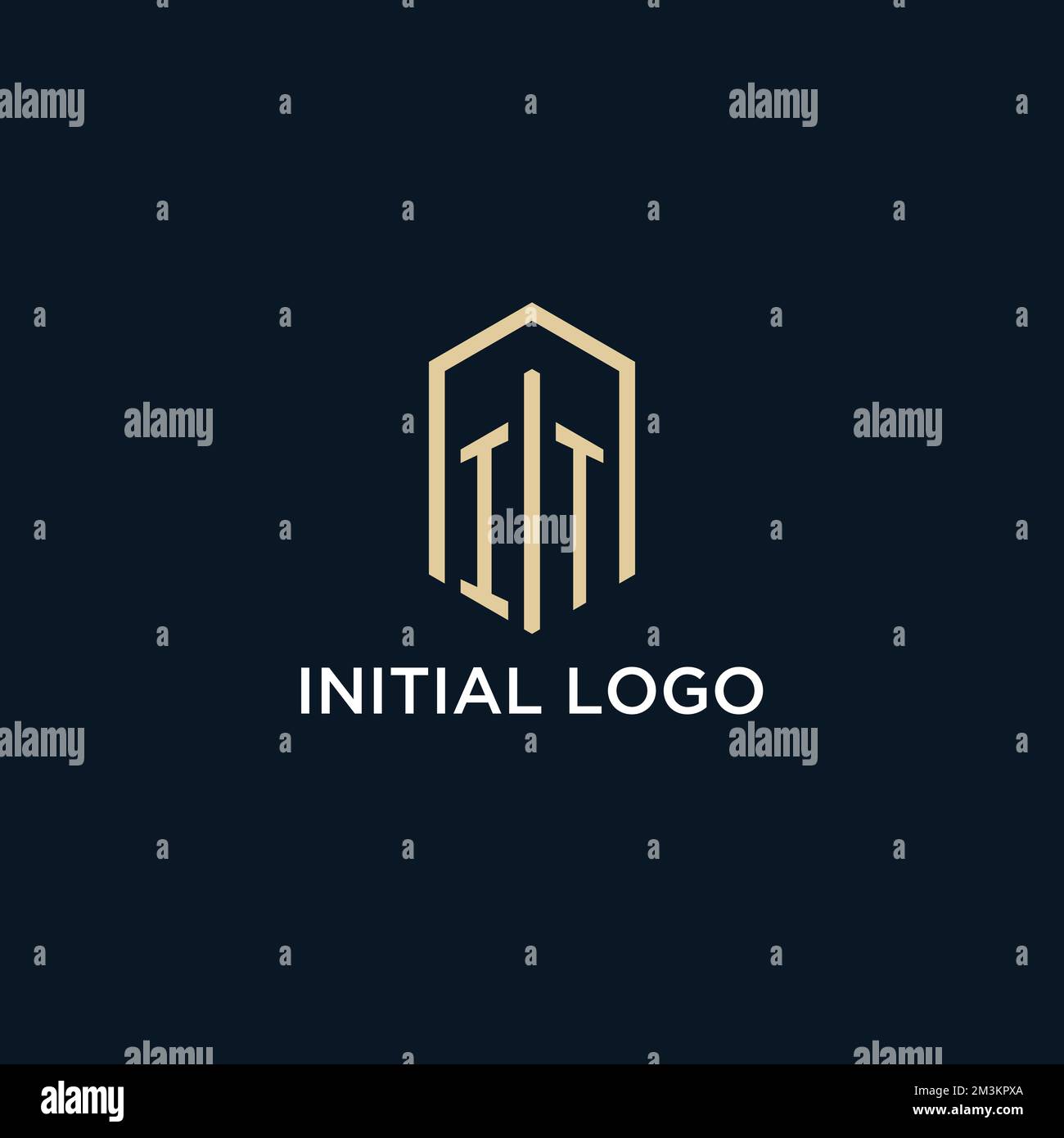 IT initial monogram logo with hexagonal shape style, real estate logo design ideas inspiration ...