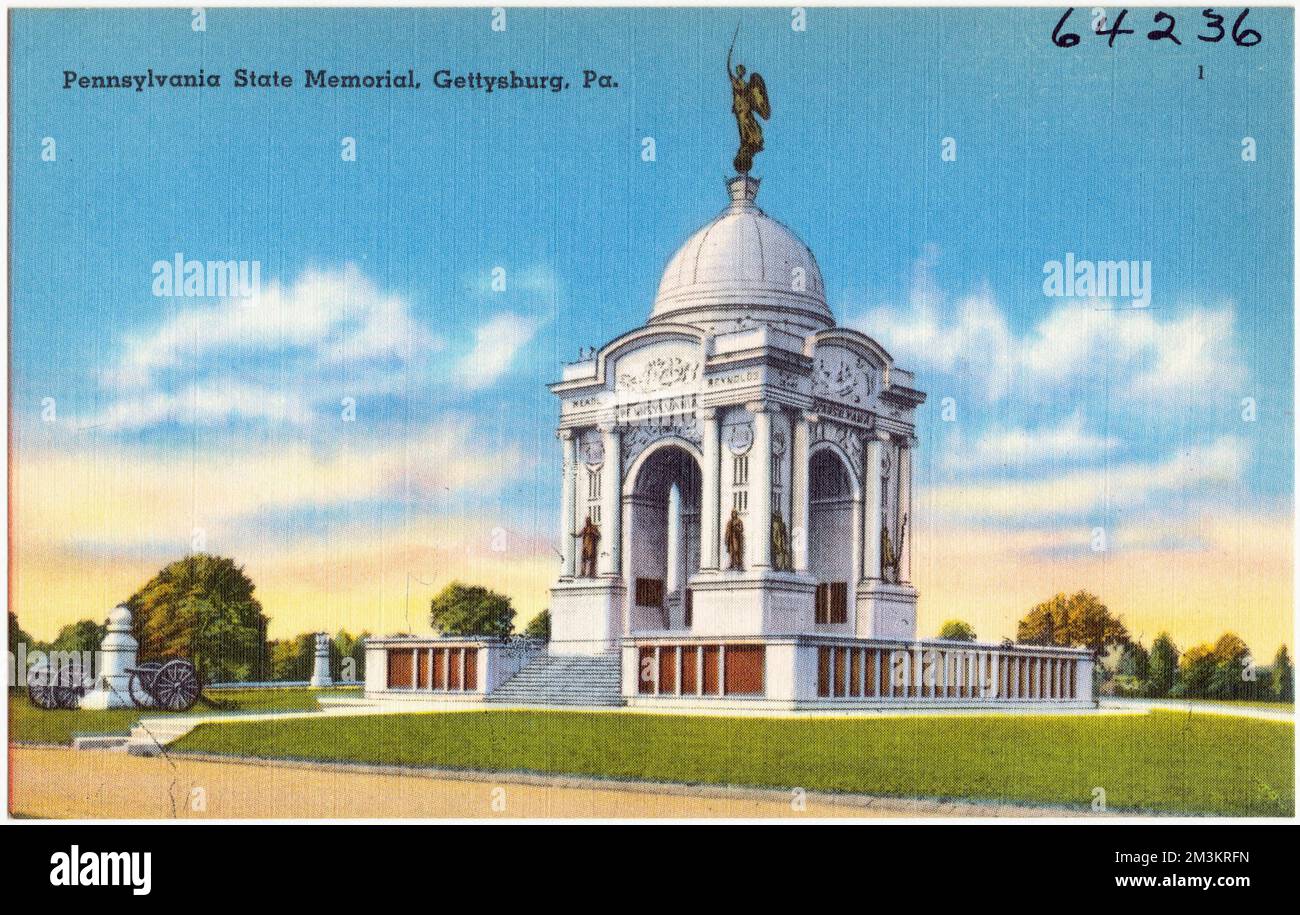 Pennsylvania State Memorial, Gettysburg, Pa. , Monuments & memorials, Tichnor Brothers ...