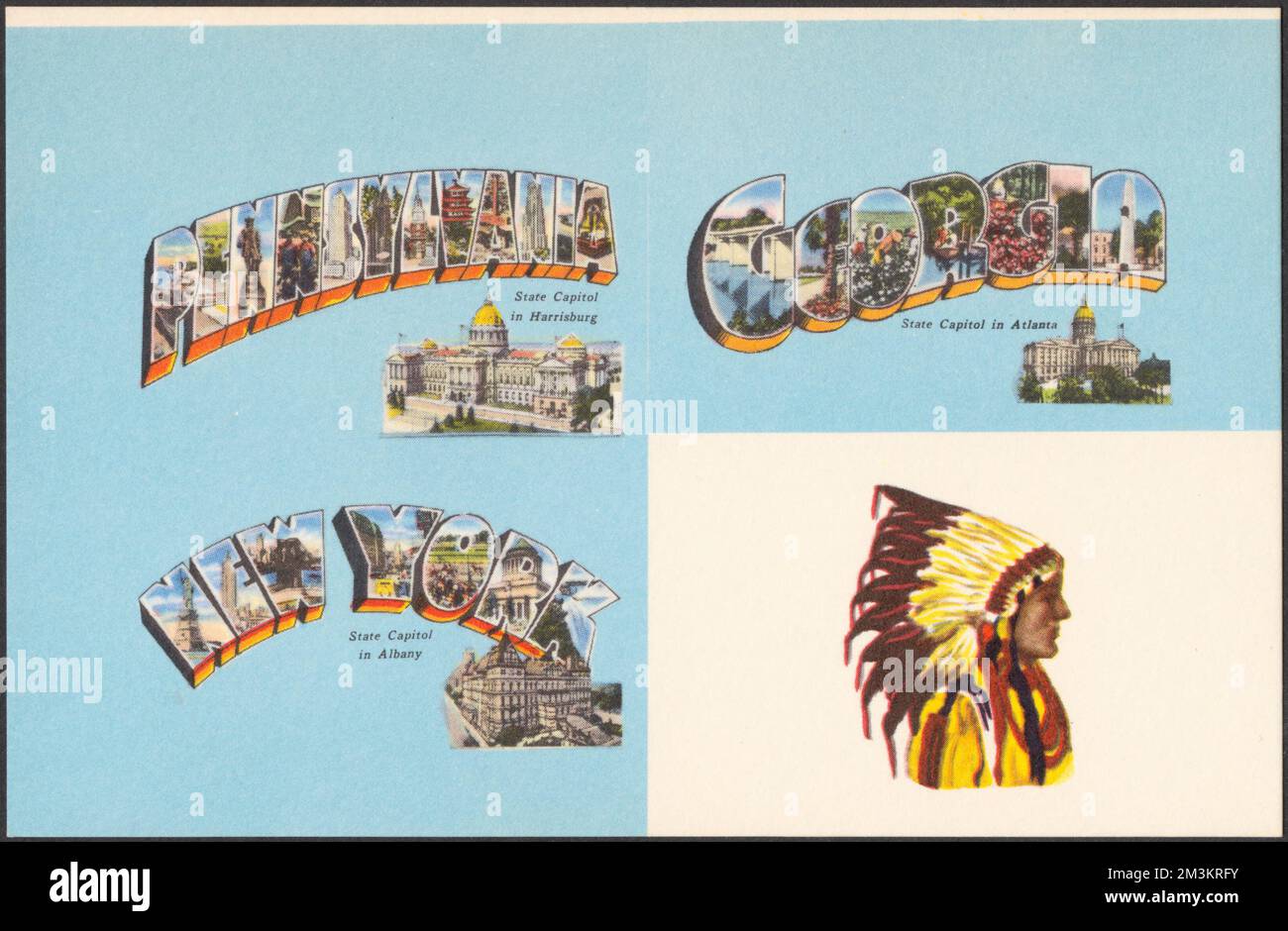 Pennsylvania. Georgia. New York , Capitols, Indigenous peoples, Tichnor ...