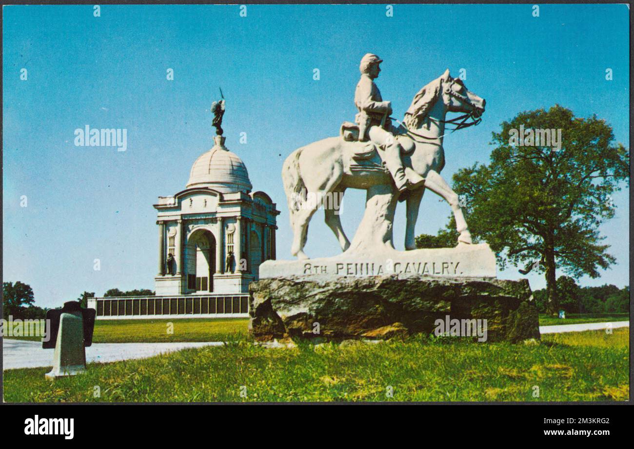 Pennsylvania Monument with 8th Pennsylvania Cavalry Monument in the ...