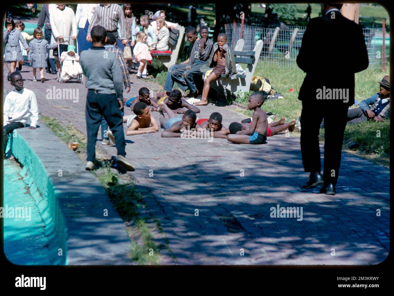 People on crowded park path, Boston Common , Parks, Trails & paths ...