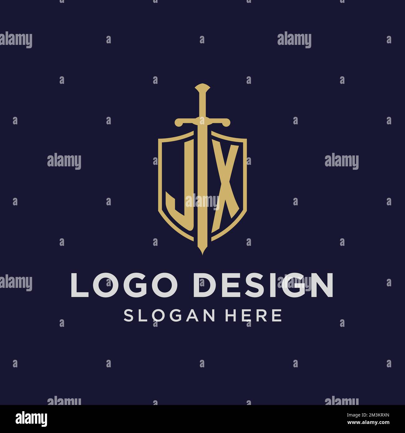 JX logo initial monogram with shield and sword design ideas Stock ... JX logo initial monogram with shield and sword design ideas Stock ...