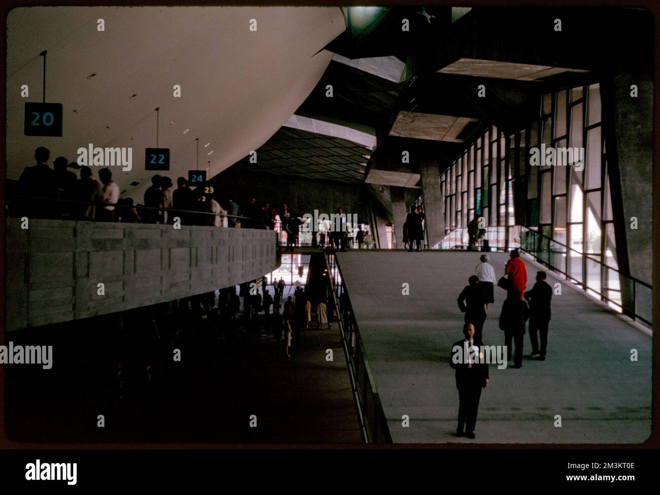 People walking and lining up in Washington State Coliseum, Seattle ...