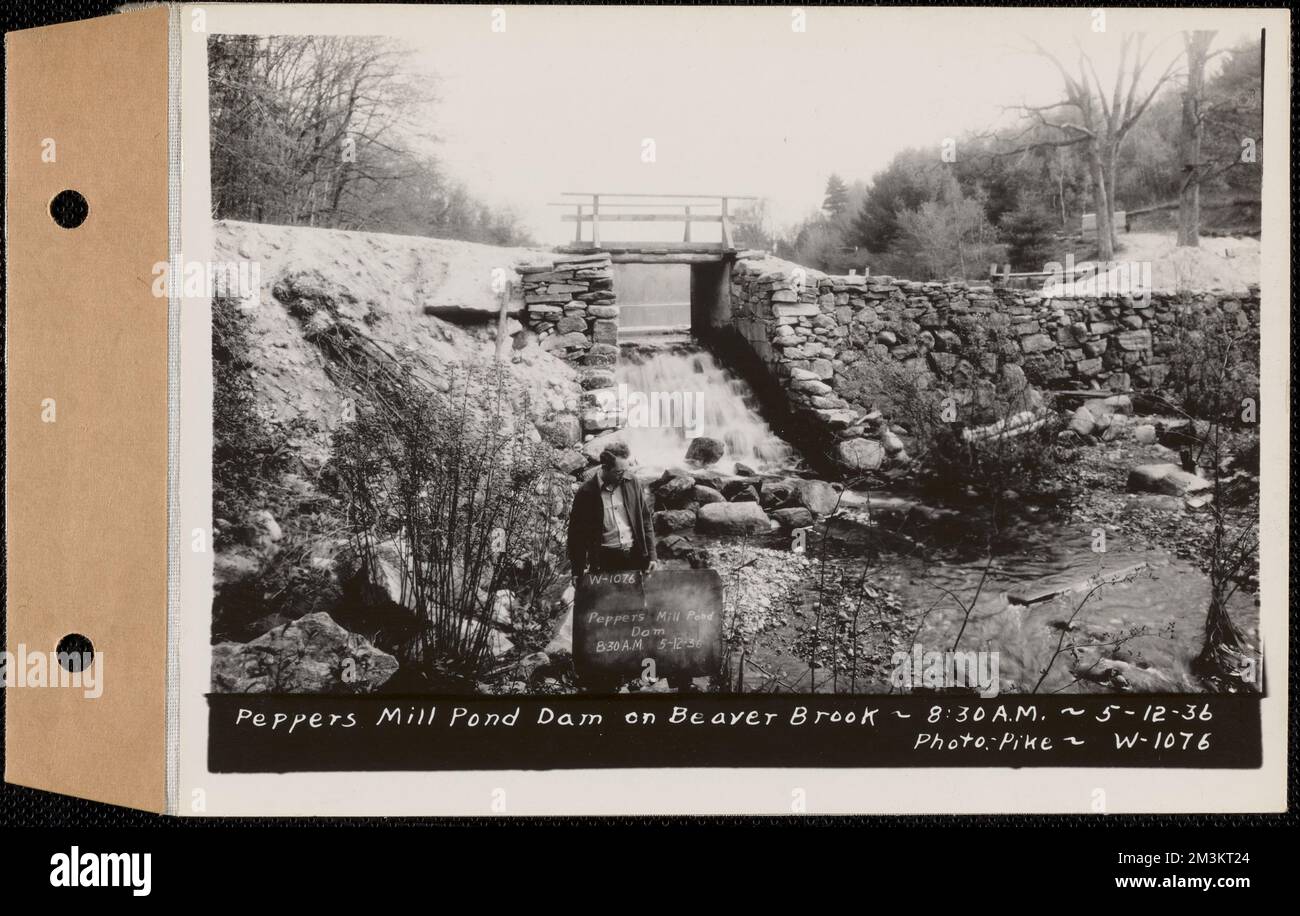 Pepper's mill pond dam on Beaver Brook, Ware, Mass., 8:30 AM, May 12 ...