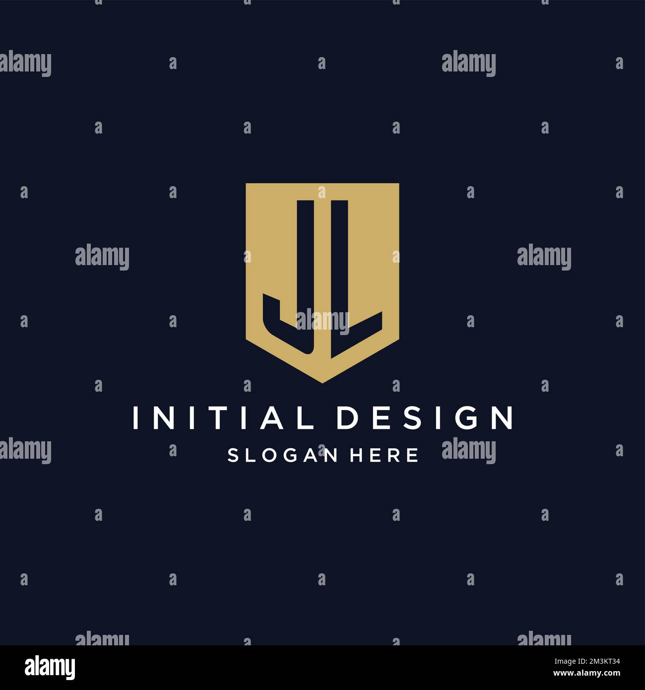 JL monogram initials logo design with shield icon template Stock Vector ...