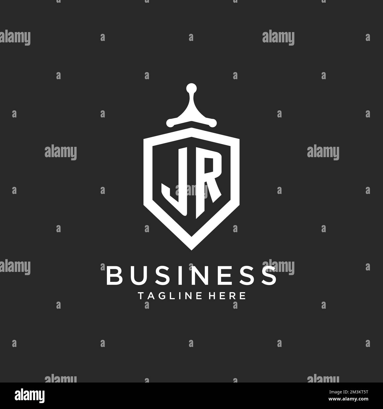 JR monogram logo initial with shield guard shape design ideas Stock ... JR monogram logo initial with shield guard shape design ideas Stock ...