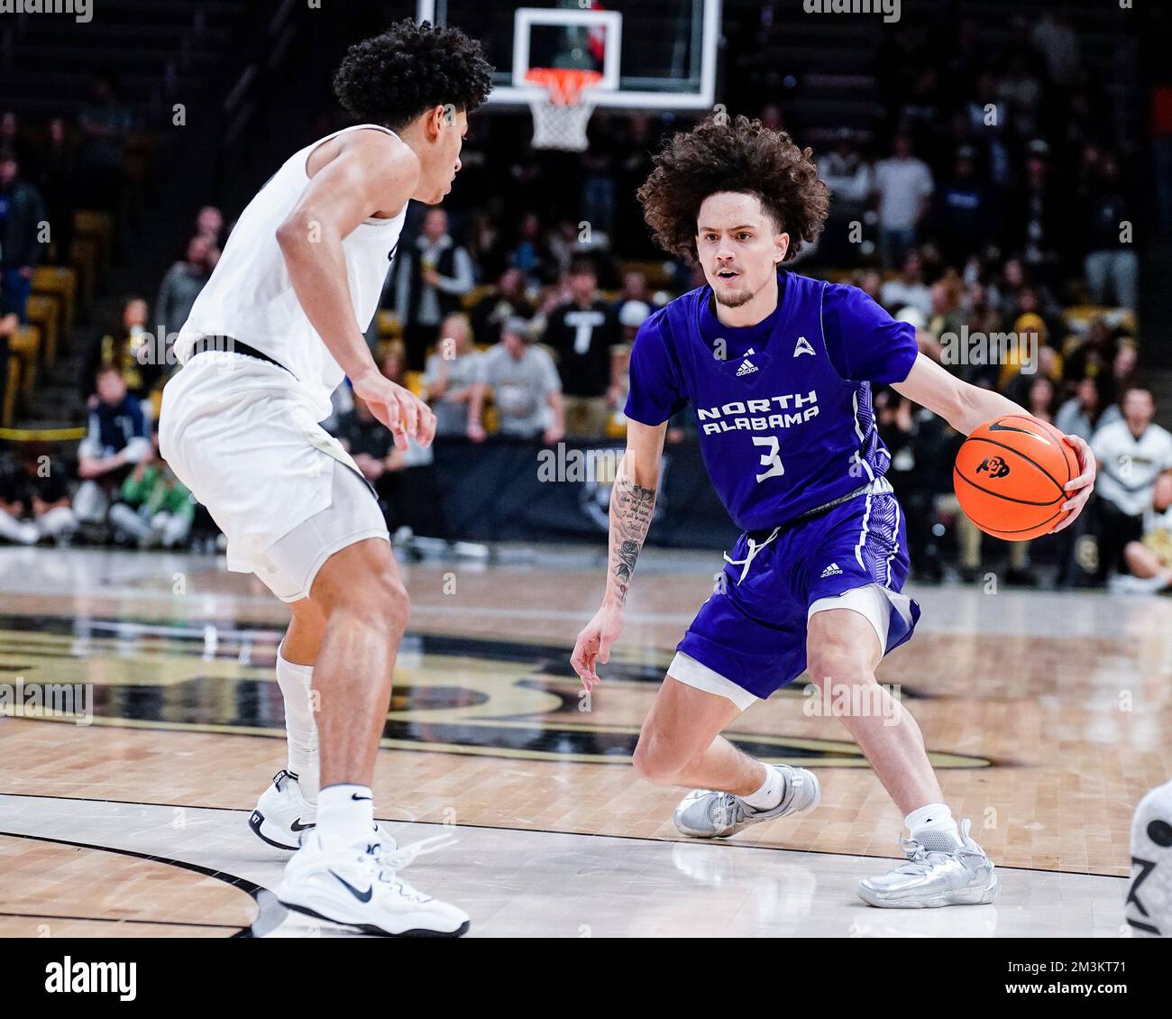 Boulder, CO, USA. 15th Dec, 2022. North Alabama Lions guard KJ Johnson ...