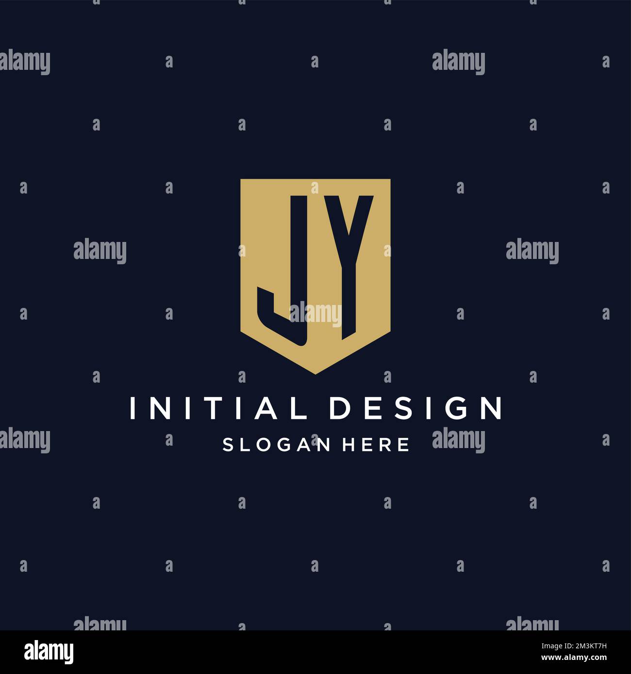 JY monogram initials logo design with shield icon template Stock Vector ...