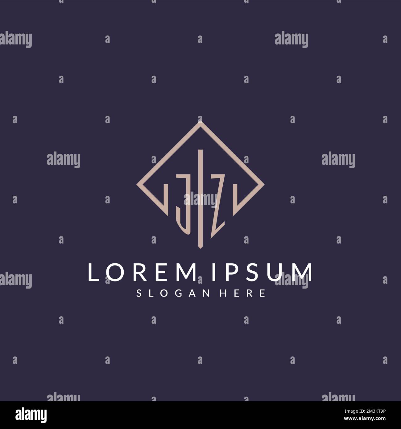 JZ initial monogram logo with rectangle style design ideas Stock Vector Image & Art - Alamy