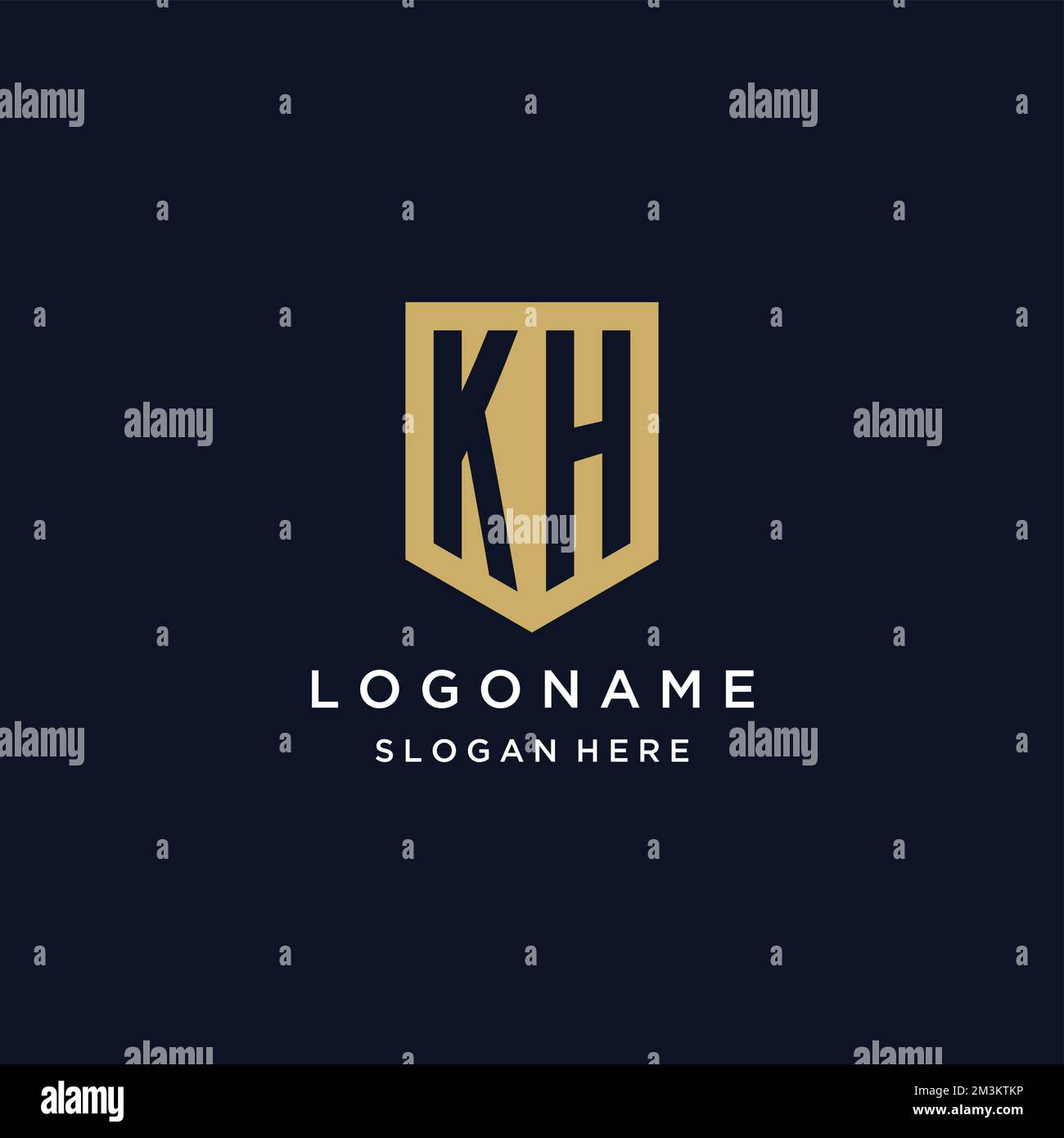 KH monogram initials logo design with shield icon template Stock Vector Image & Art - Alamy