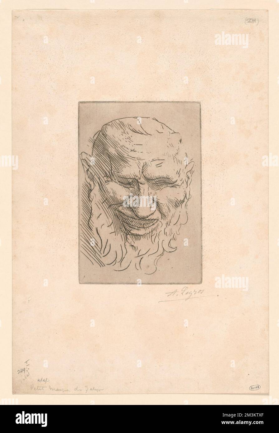 Petit masque de satyre , Masks, Supernatural beings, Alphonse Legros ...