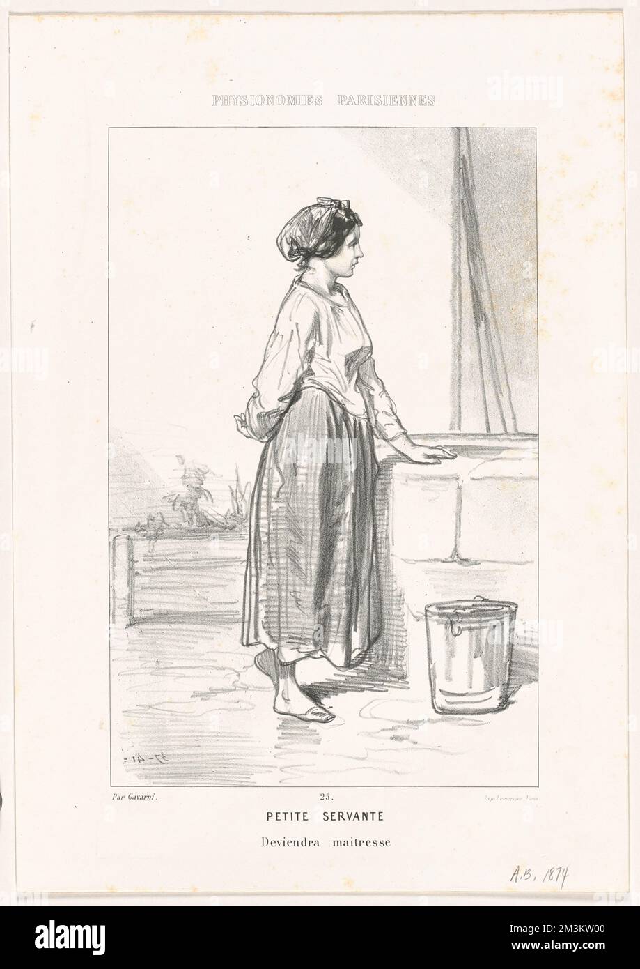 Petite servante - deviendra maîtresse ,. Paul Gavarni (1804-1866 ...
