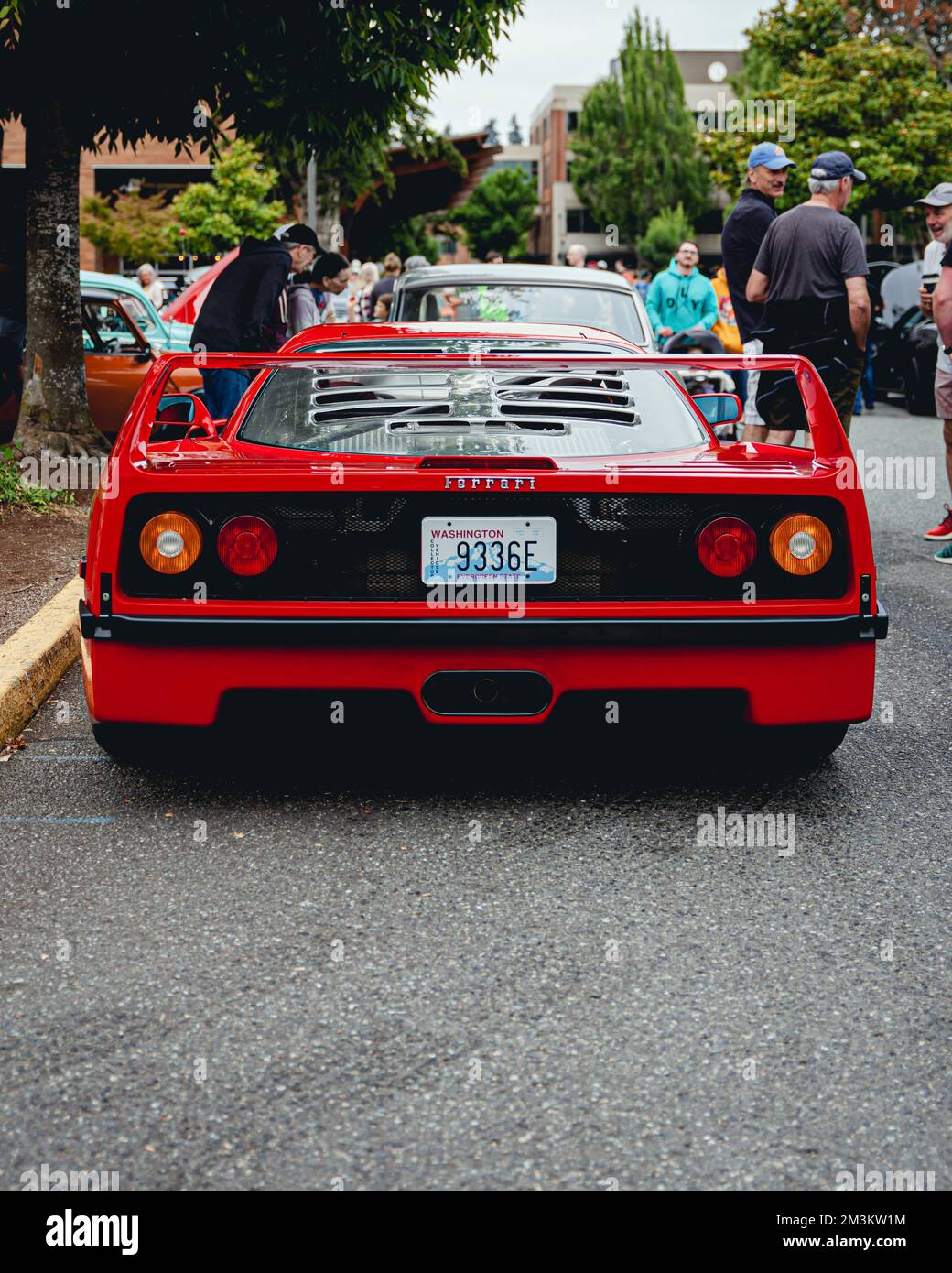 A red Ferrari F40 in street Stock Photo - Alamy
