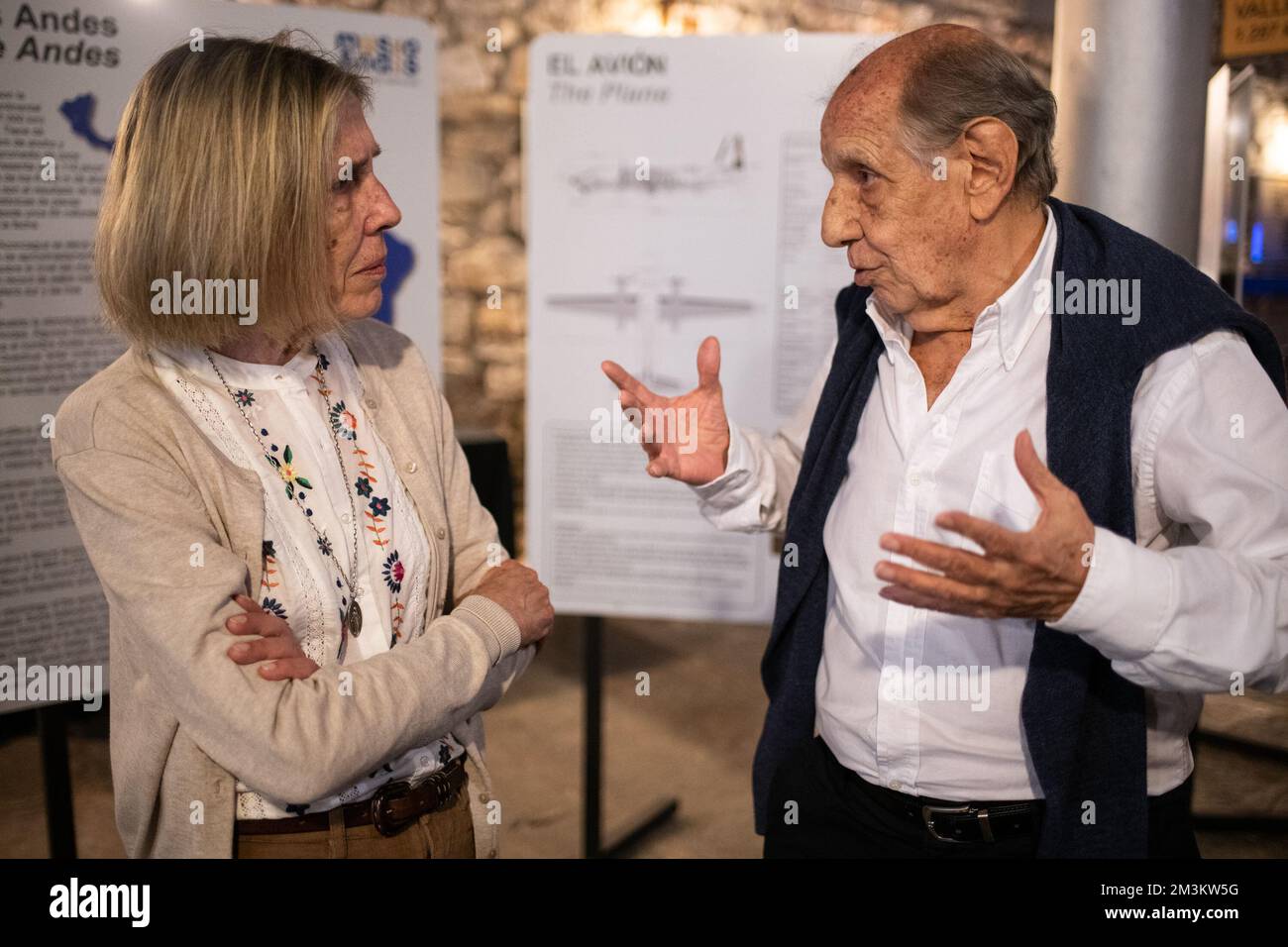 Montevideo, Uruguay. 15th Nov, 2022. Ramon Sabella (r), survivor of the ...