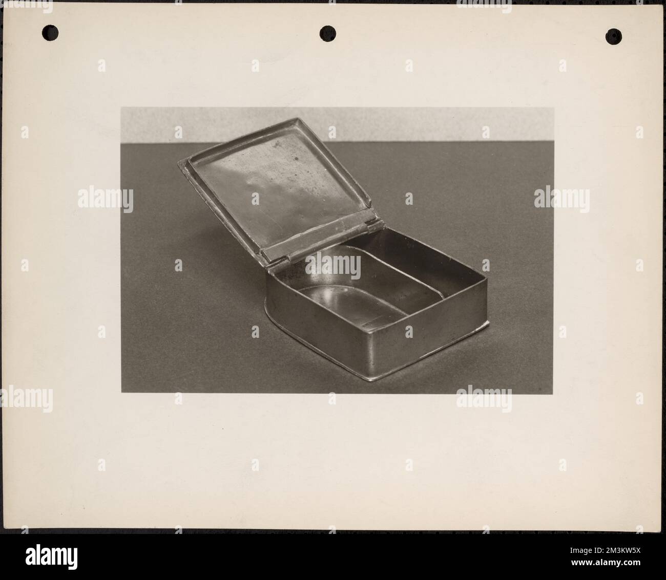 Pewter box with two compartments , Boxes. The Massachusetts WPA Federal ...