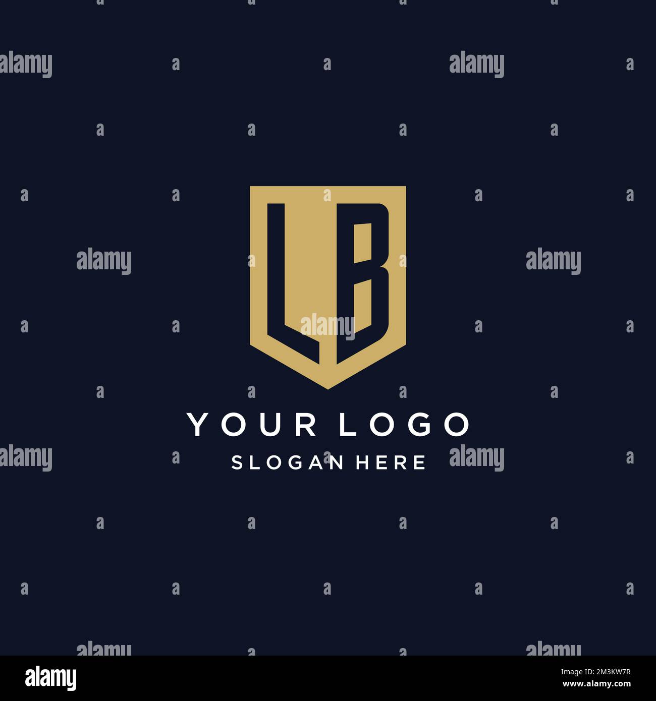 LB monogram initials logo design with shield icon template Stock Vector Image & Art - Alamy