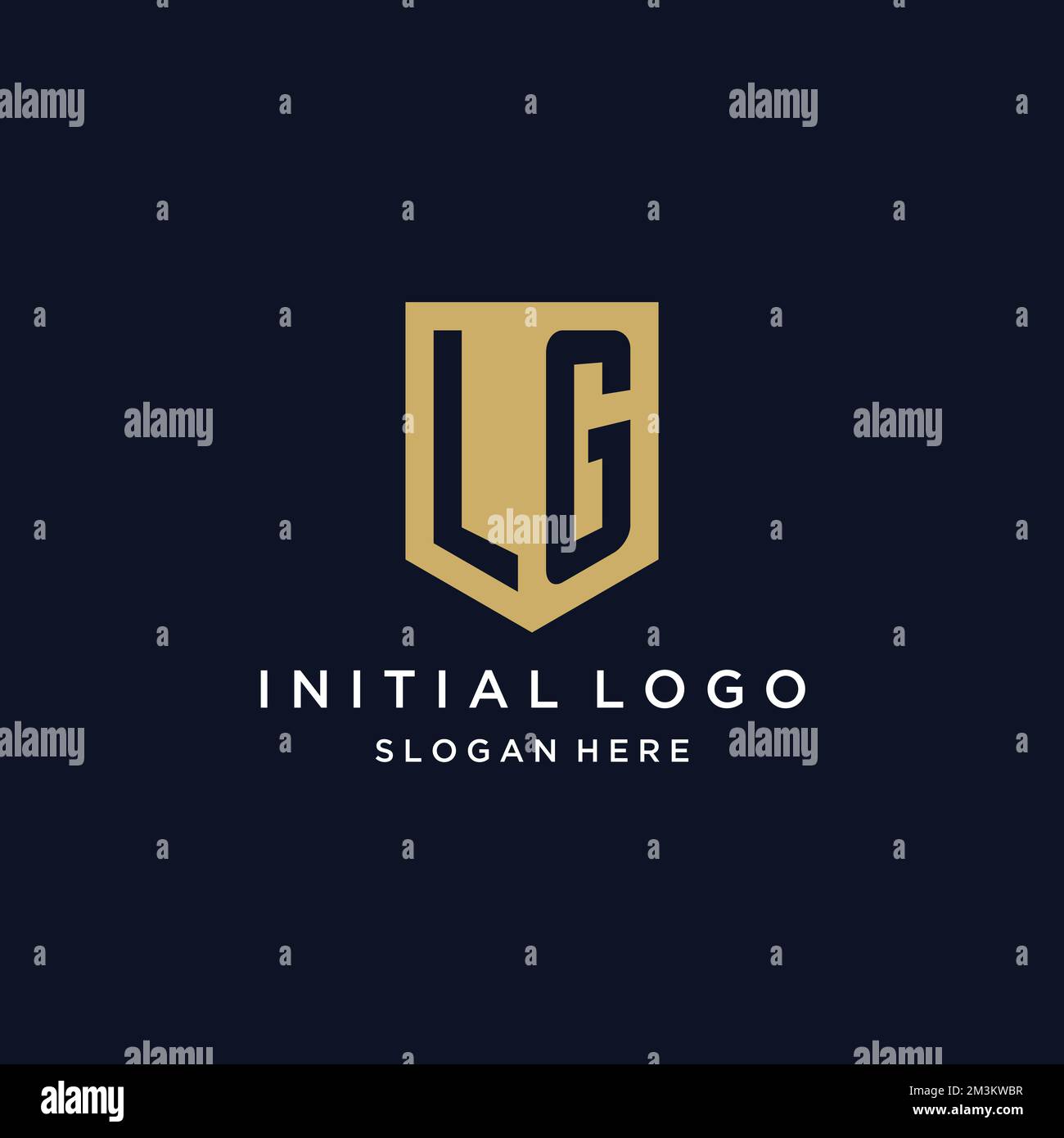 LG monogram initials logo design with shield icon template Stock Vector Image & Art - Alamy