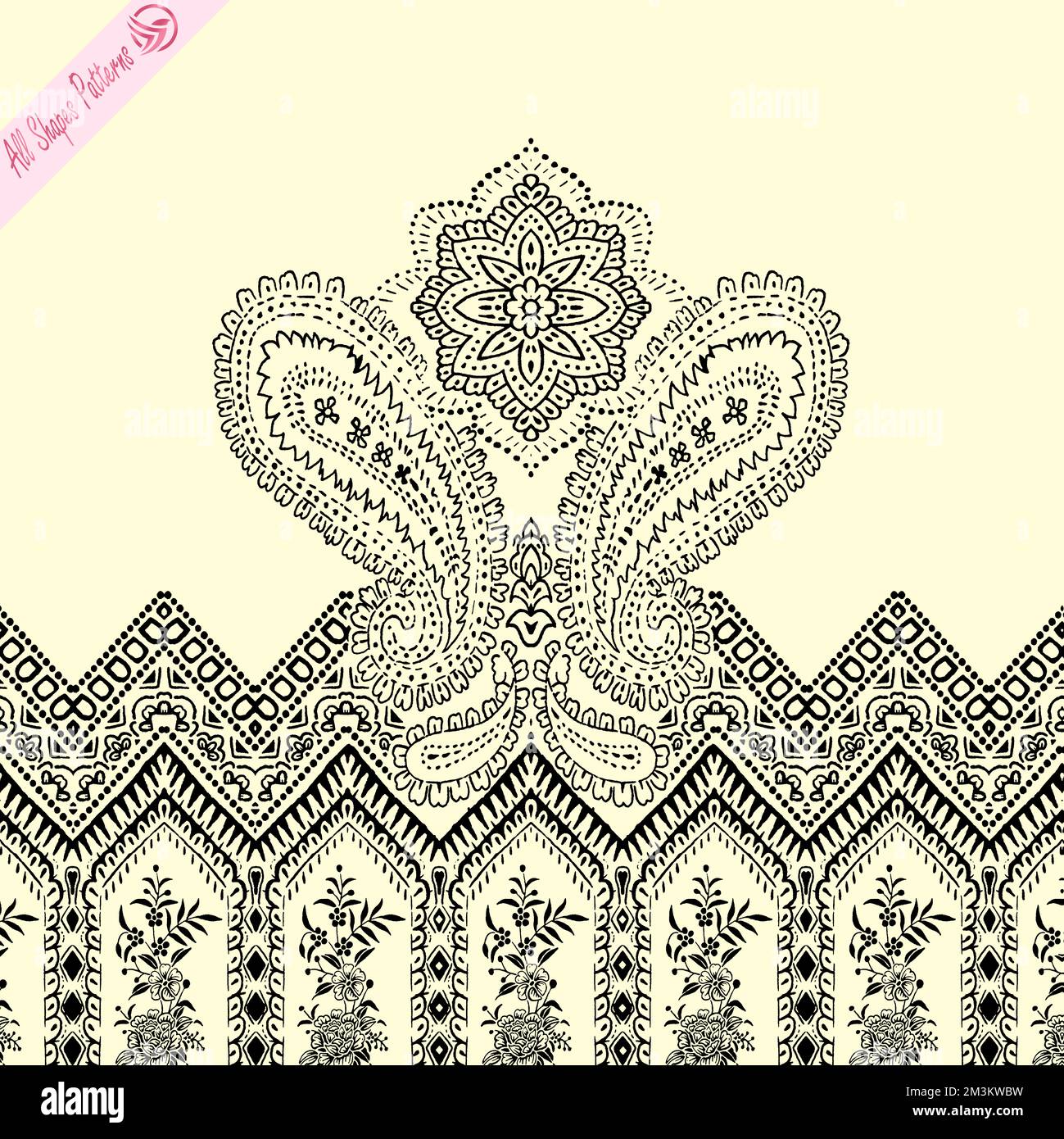 Digital And Textile Print Design Image Stock Photo - Alamy